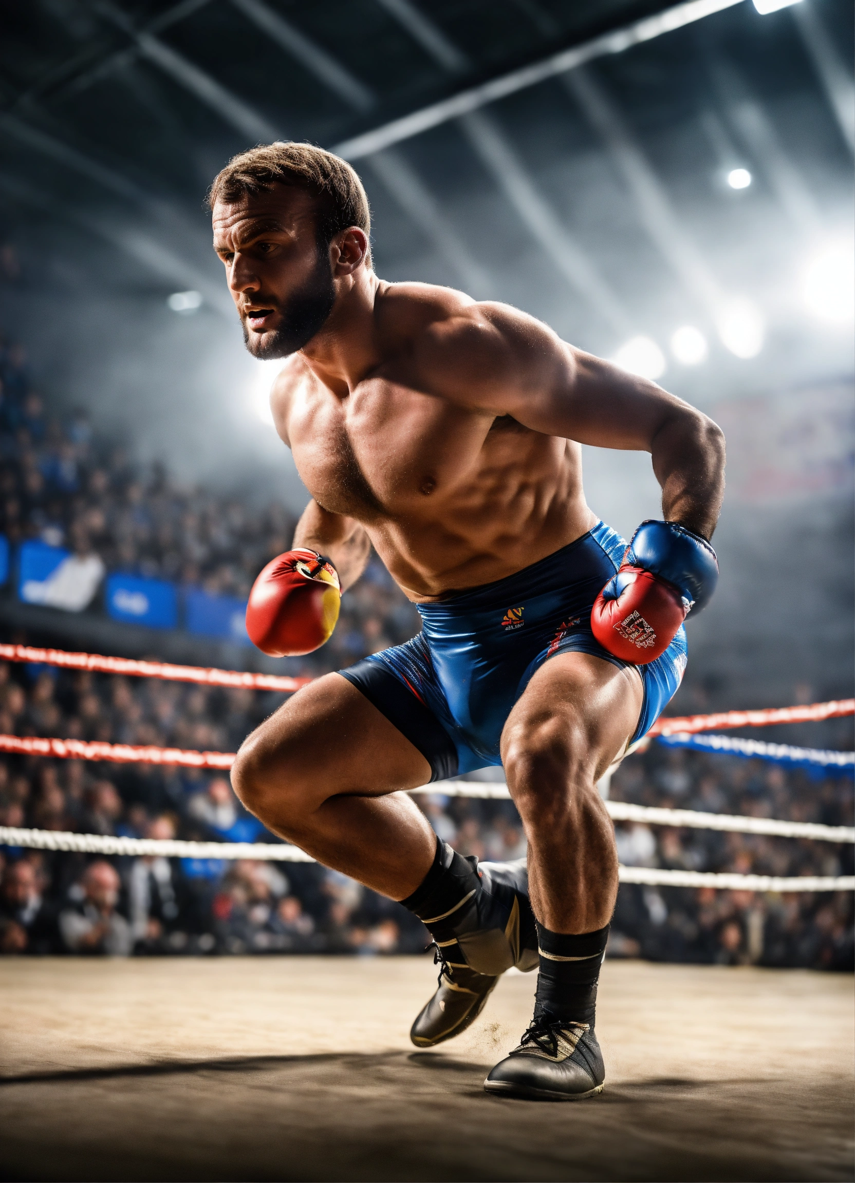 Lexica - Wrestling fighter Emmanuel Macron in the arena, sports ...