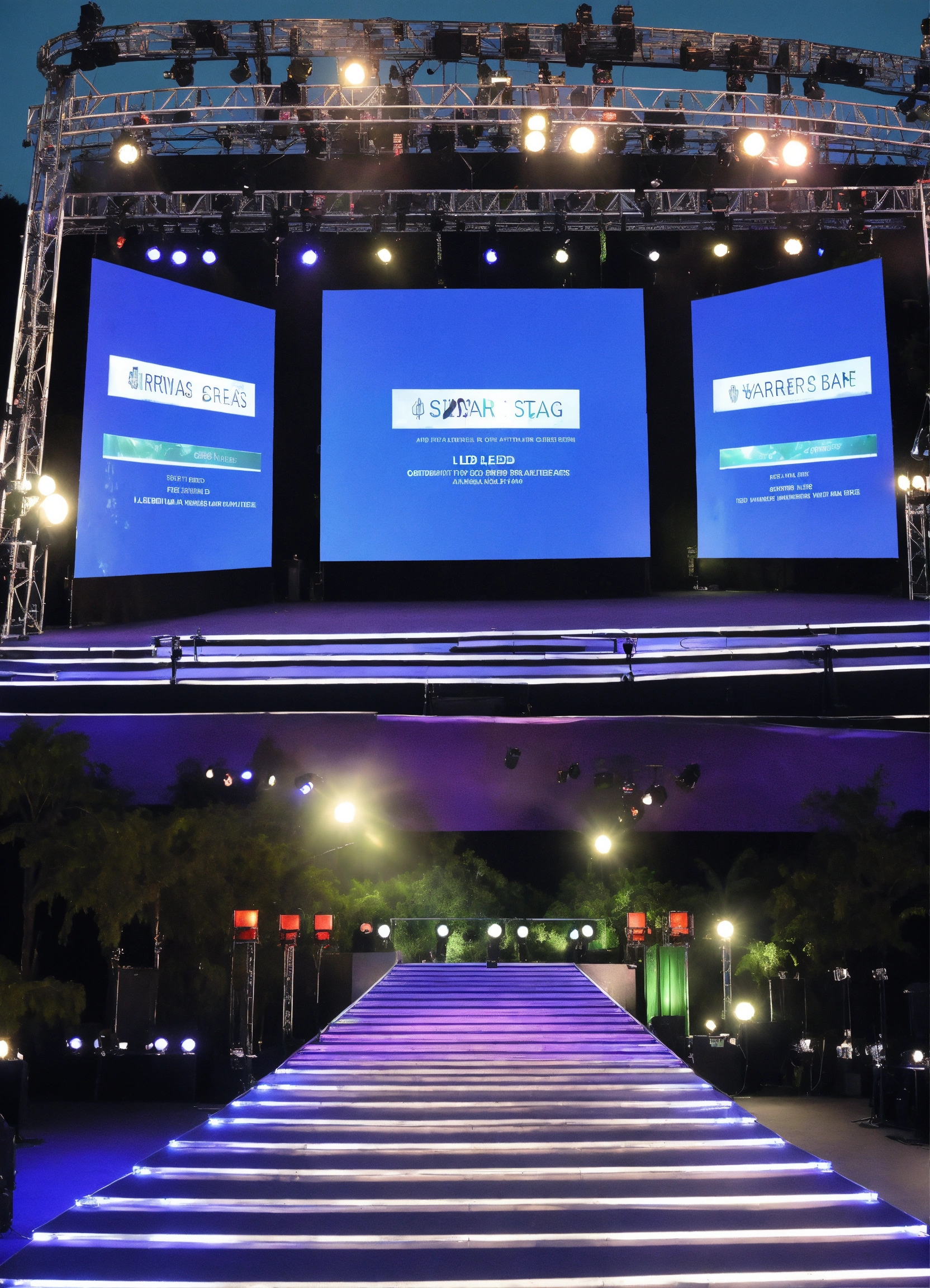 Lexica - Design a medium size outdoor prestigious stage for an awards ...