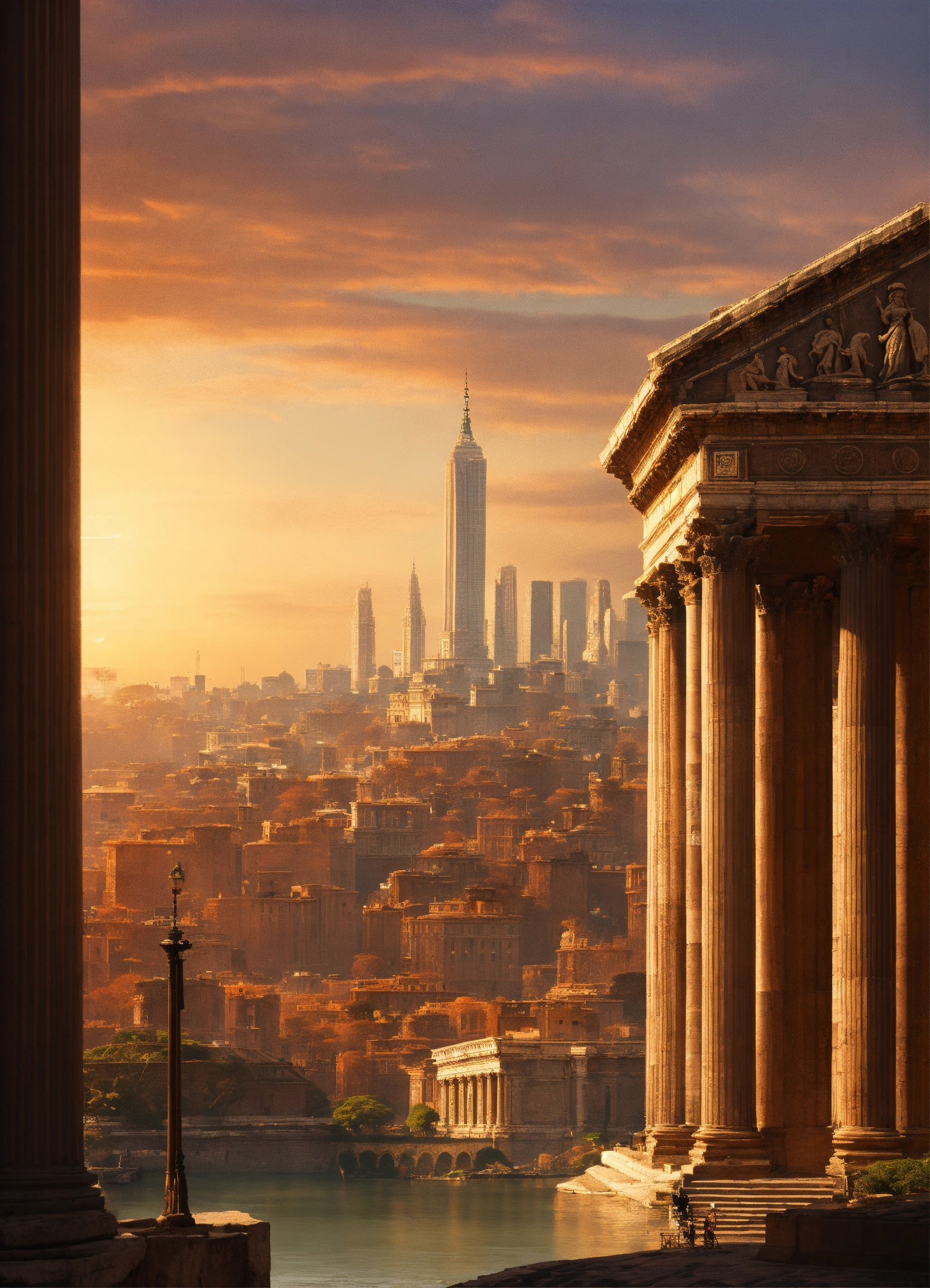 Lexica - New York City as Ancient Rome modern technologically advanced ...