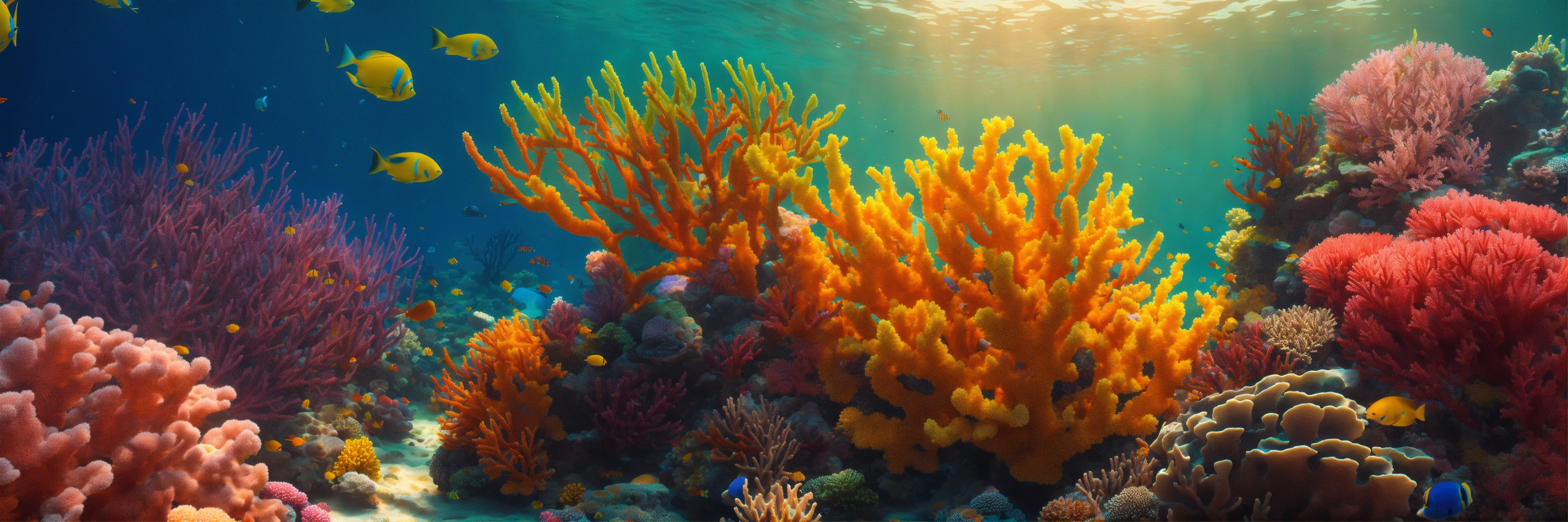Lexica - Majestic colorfull coral reef, masterpiece, hyper realism ...