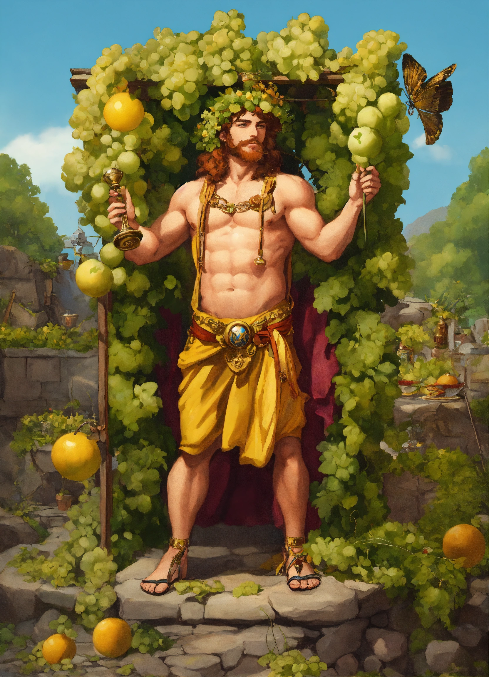 Lexica - Illustation of comic bacchus