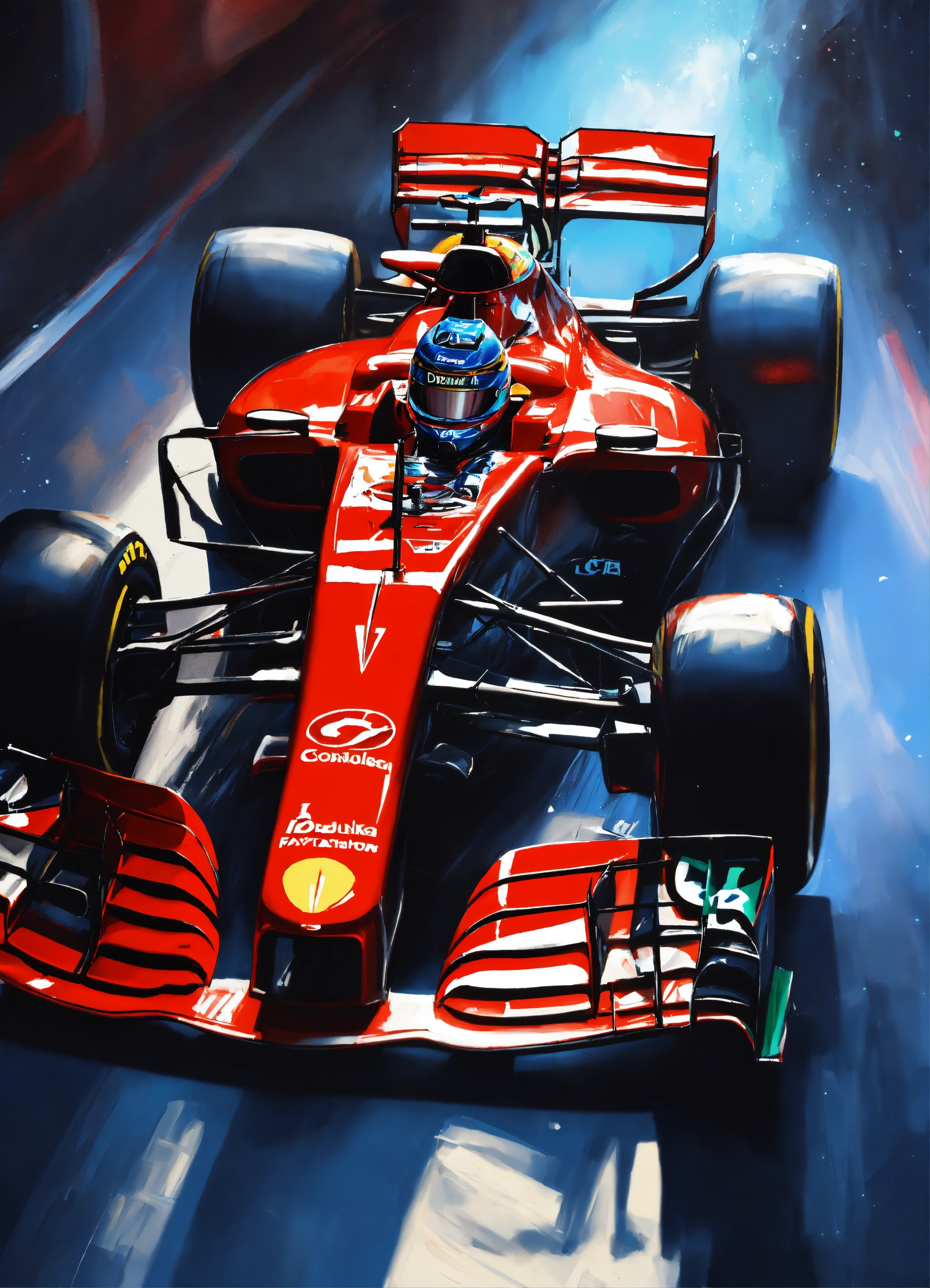 Lexica - High quality digital painting portrait of formula 1 car ...
