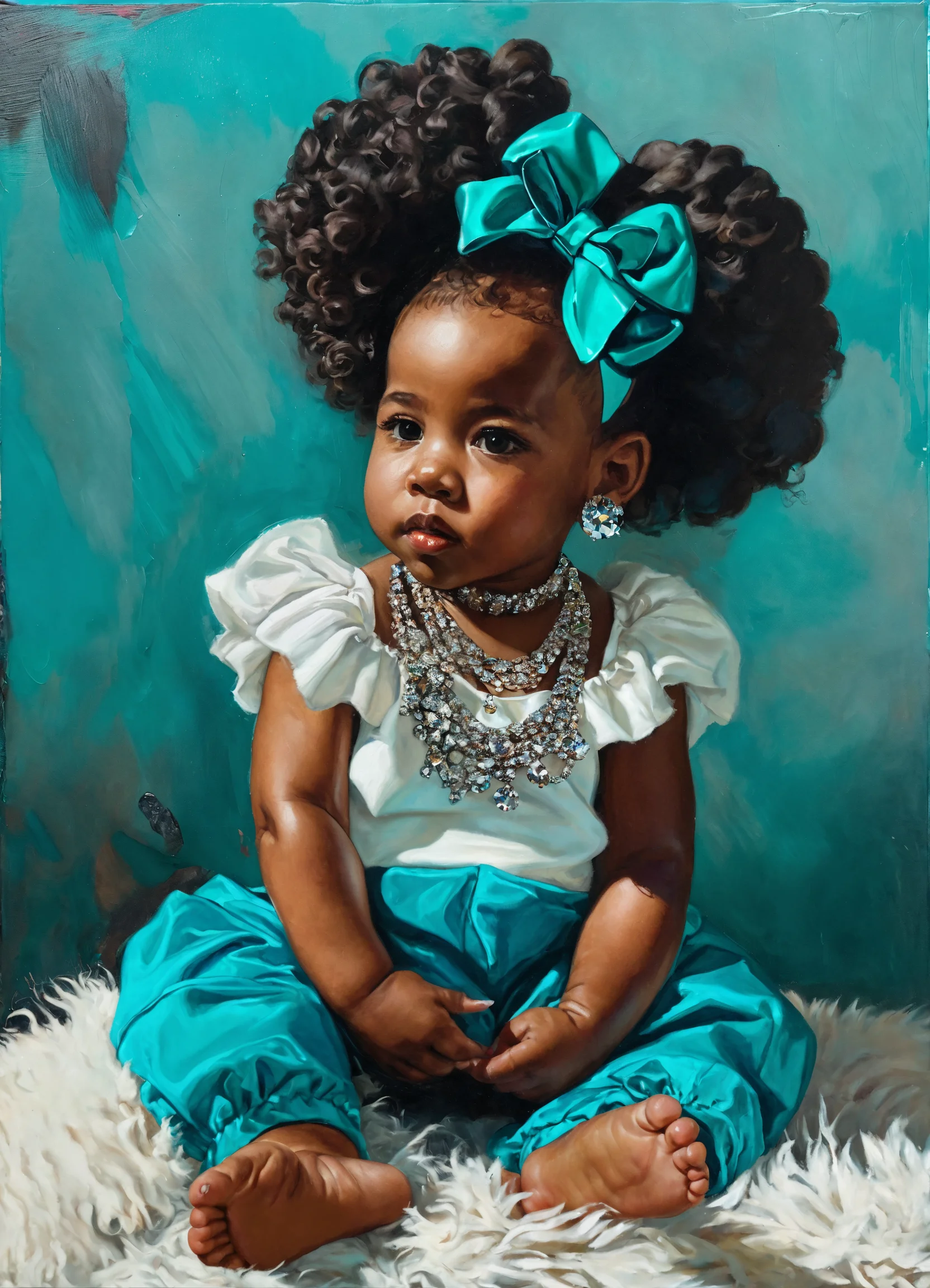 Lexica - Create a full-body view of a colorful glossy surreal oil ...