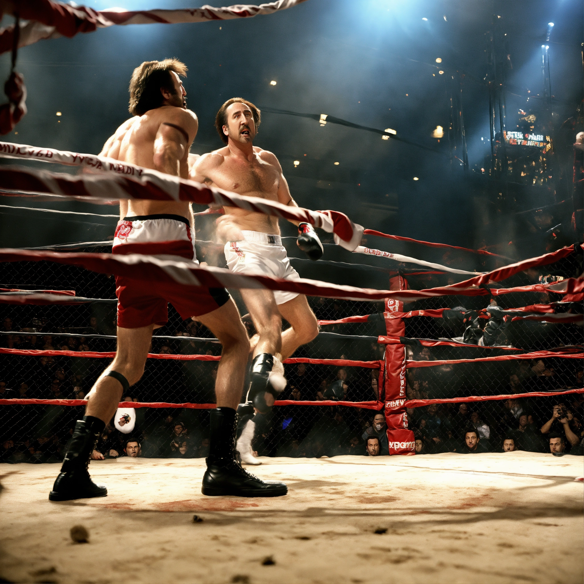 Lexica - Nicolas Cage Vs Nick Cage, in a Cage match