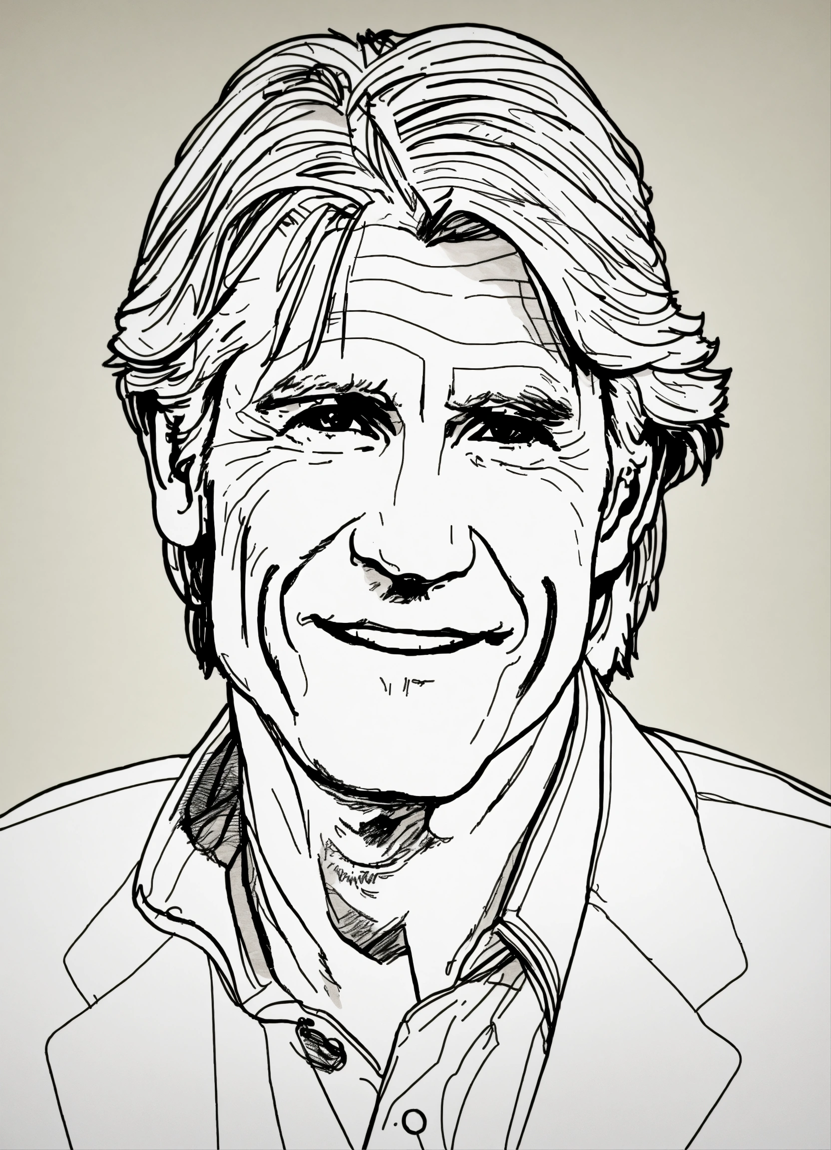 Lexica - Minimalist line drawing of Keith Morrison from Dateline