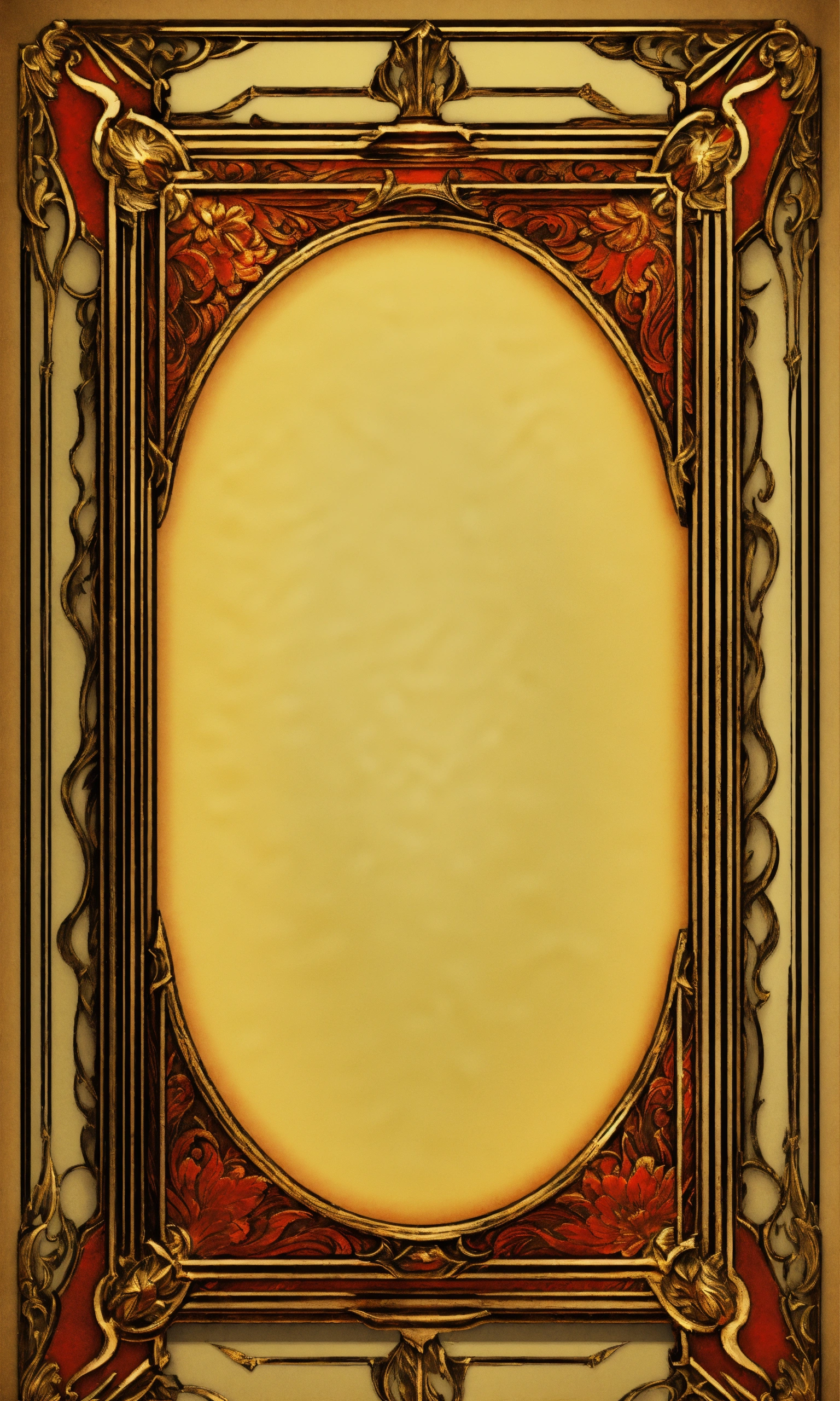 Lexica - Empty fantasy art card game template with decorative frame ...