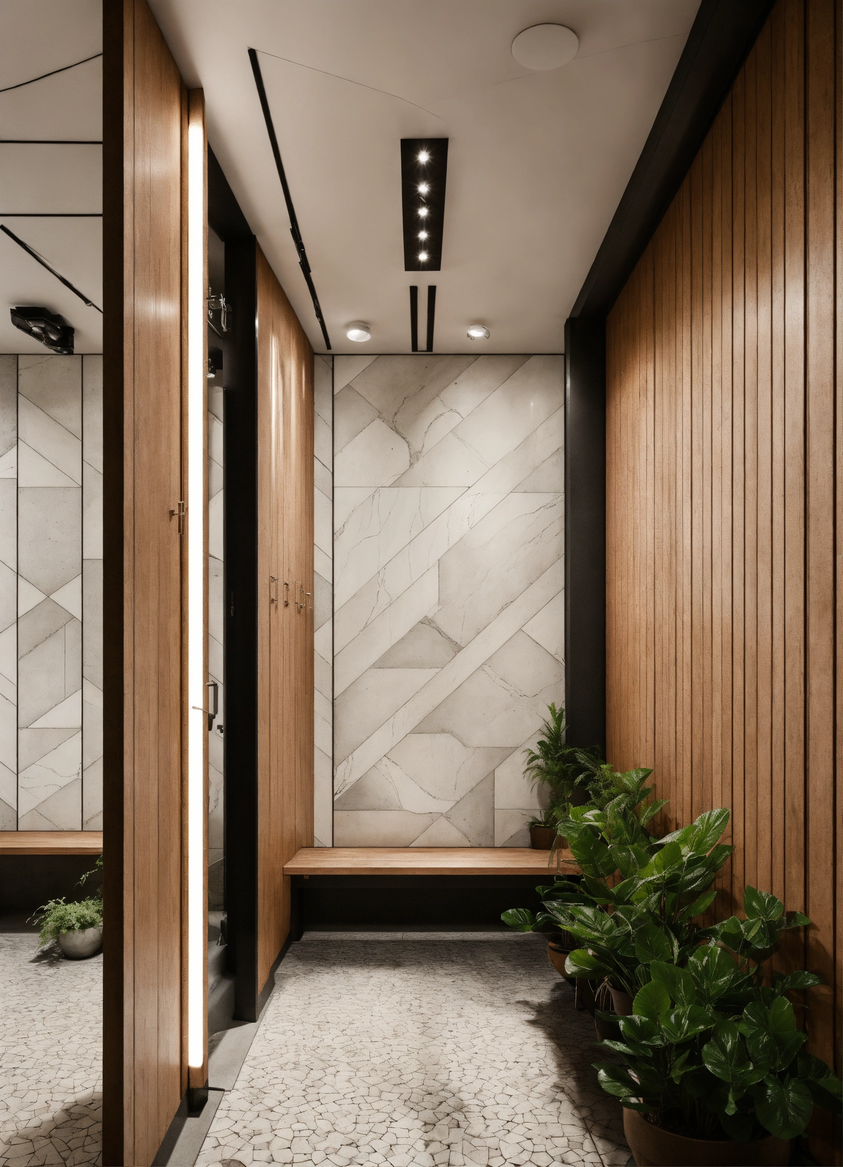 Lexica - Fitness, lockers roomsl, avangard, interior, cozy, wood ...