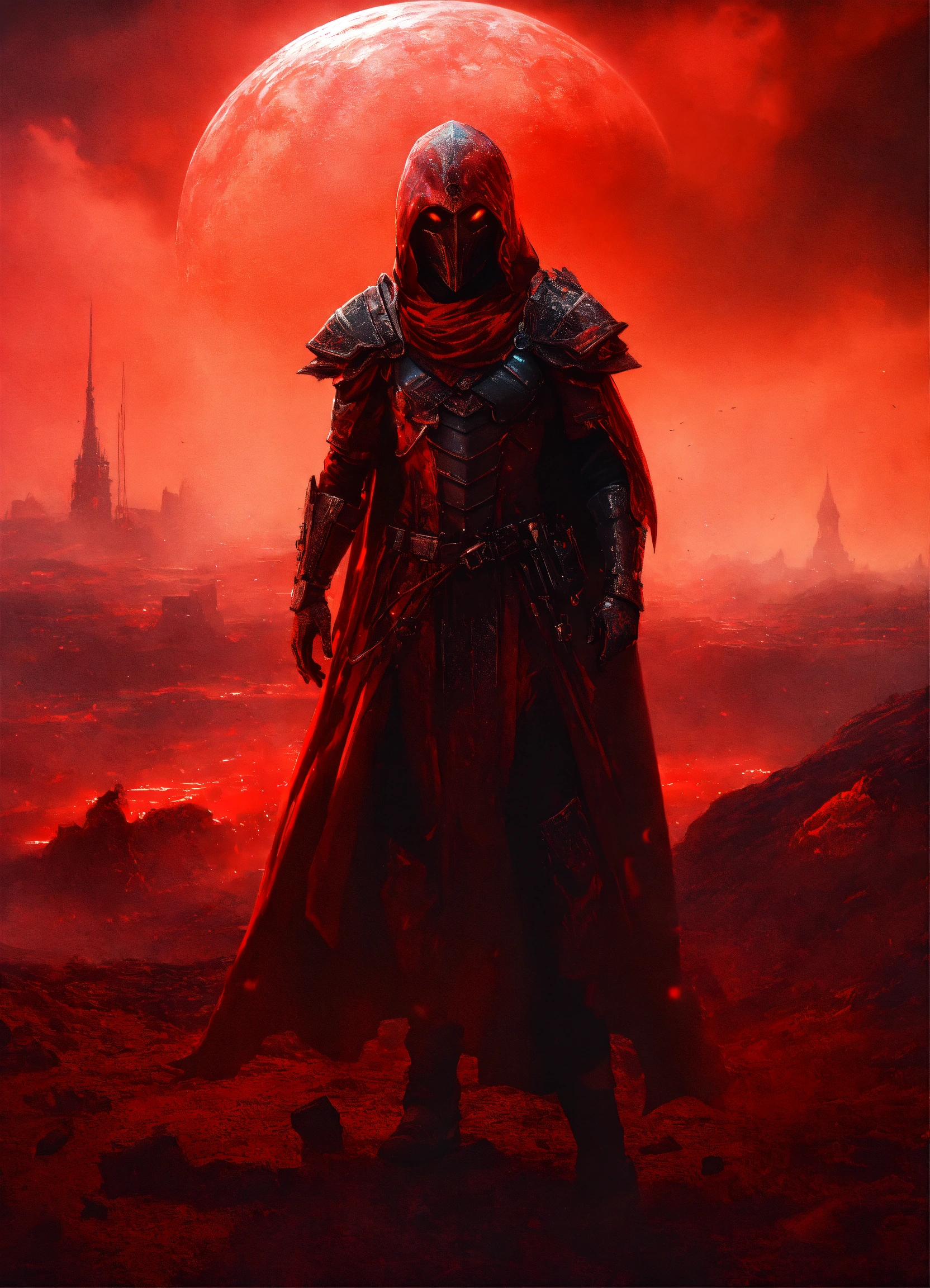 Lexica - The embodiment of darkness and light battling in the red sky ...