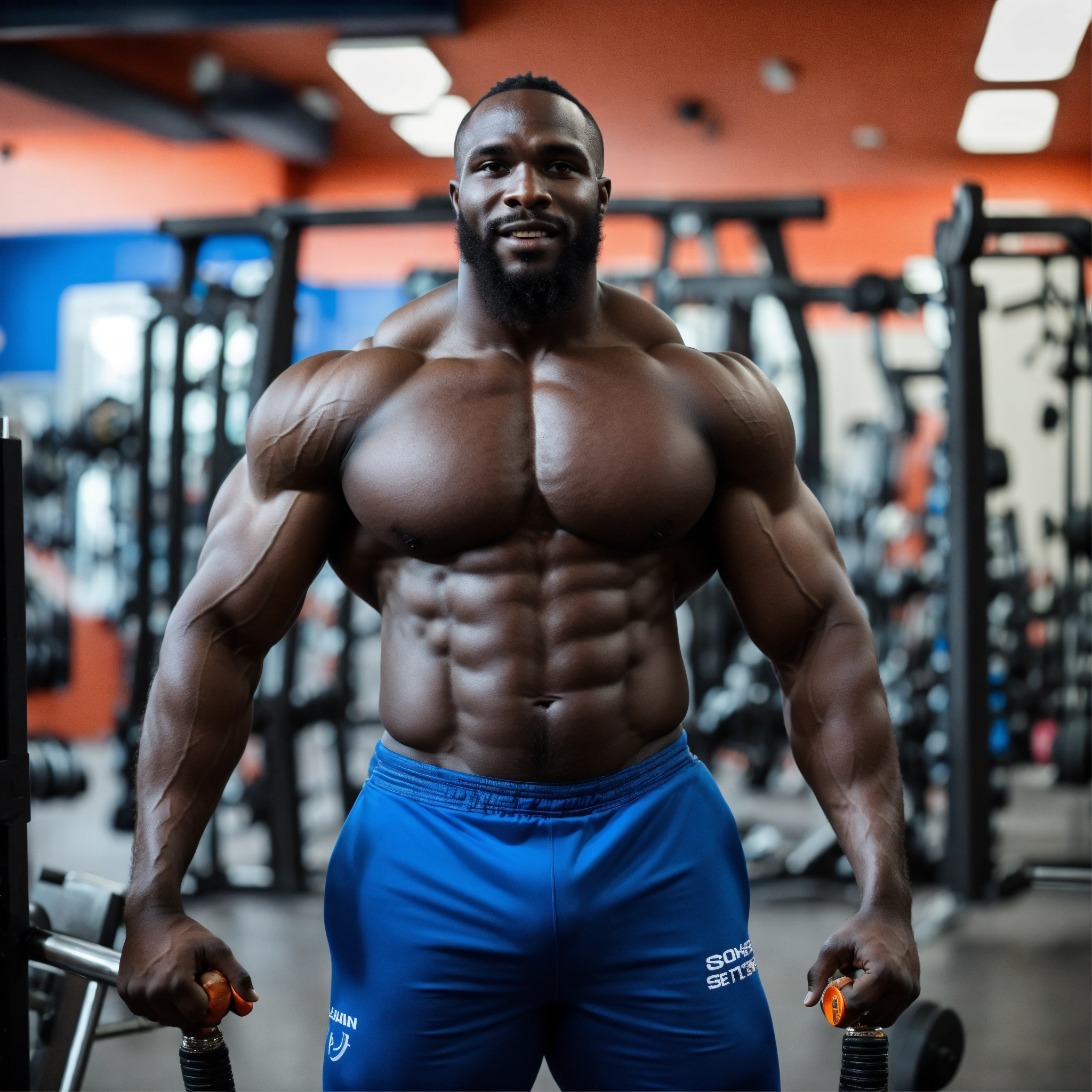 Lexica - 30-year-old hairy Senegalese man with big muscles, big ...