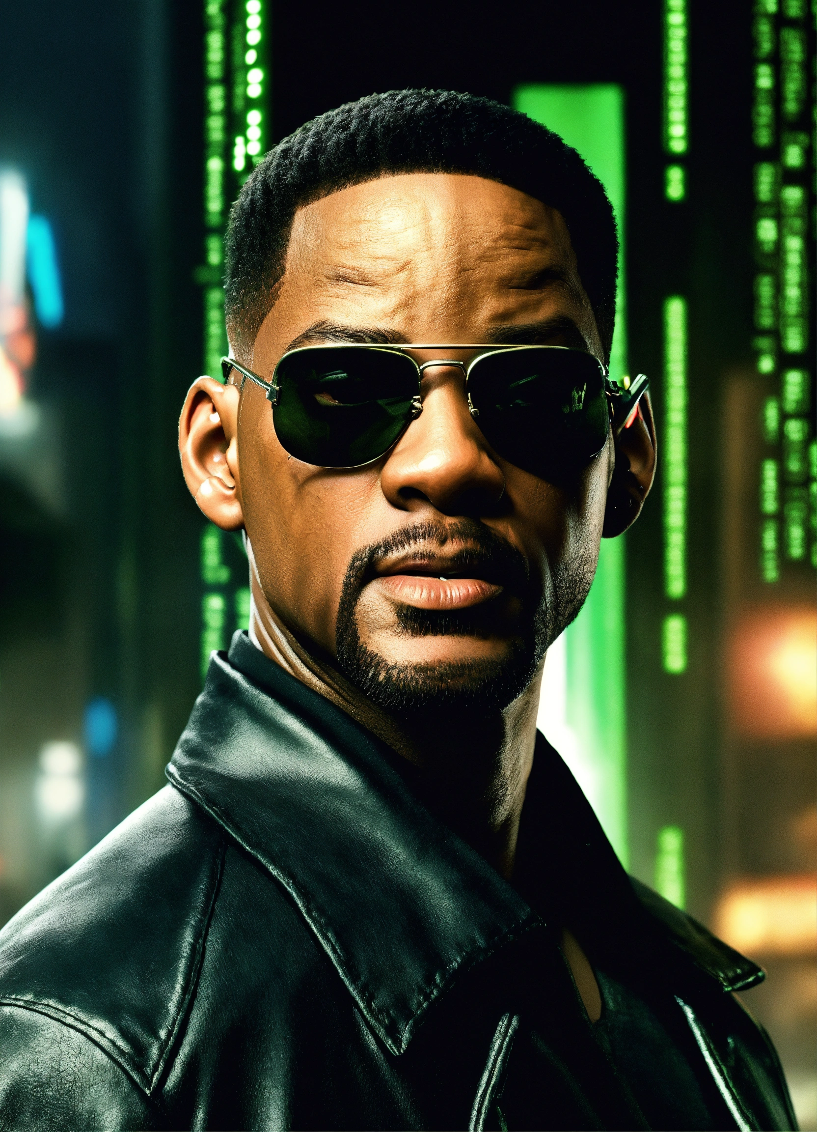 Lexica - Will Smith as Neo in the Matrix high tech 8k Unreal engine ...