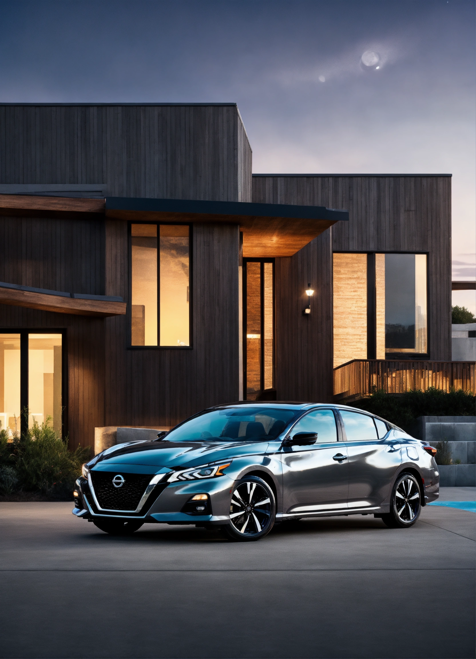 Lexica - 2019 nissan altima sr gray and black with moonlight landscape ...