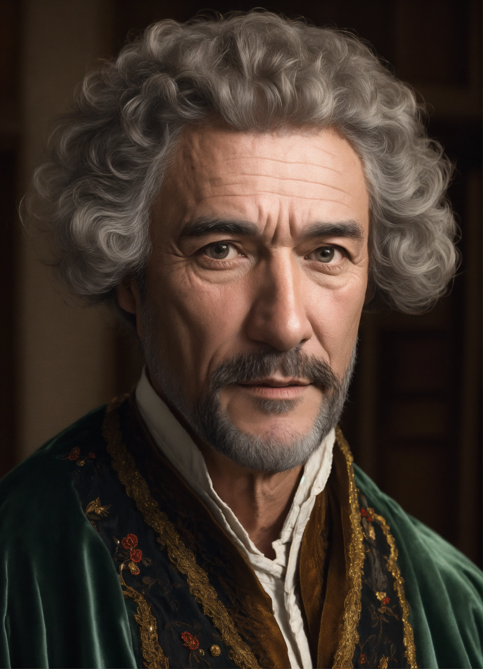 Lexica - A 50 year old man in 1600s costume a little graying hair and ...