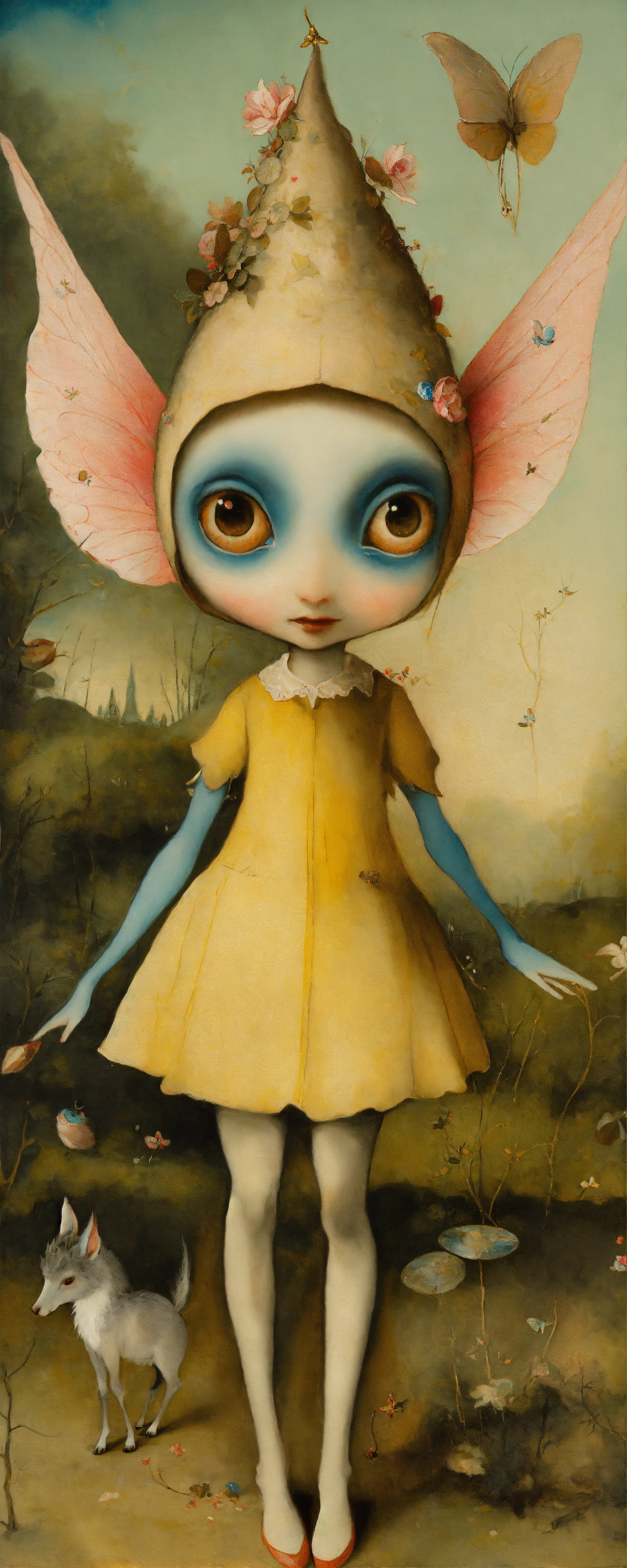 Lexica - "A bizarre portrait of a mischievous fairy with mesmerizing ...
