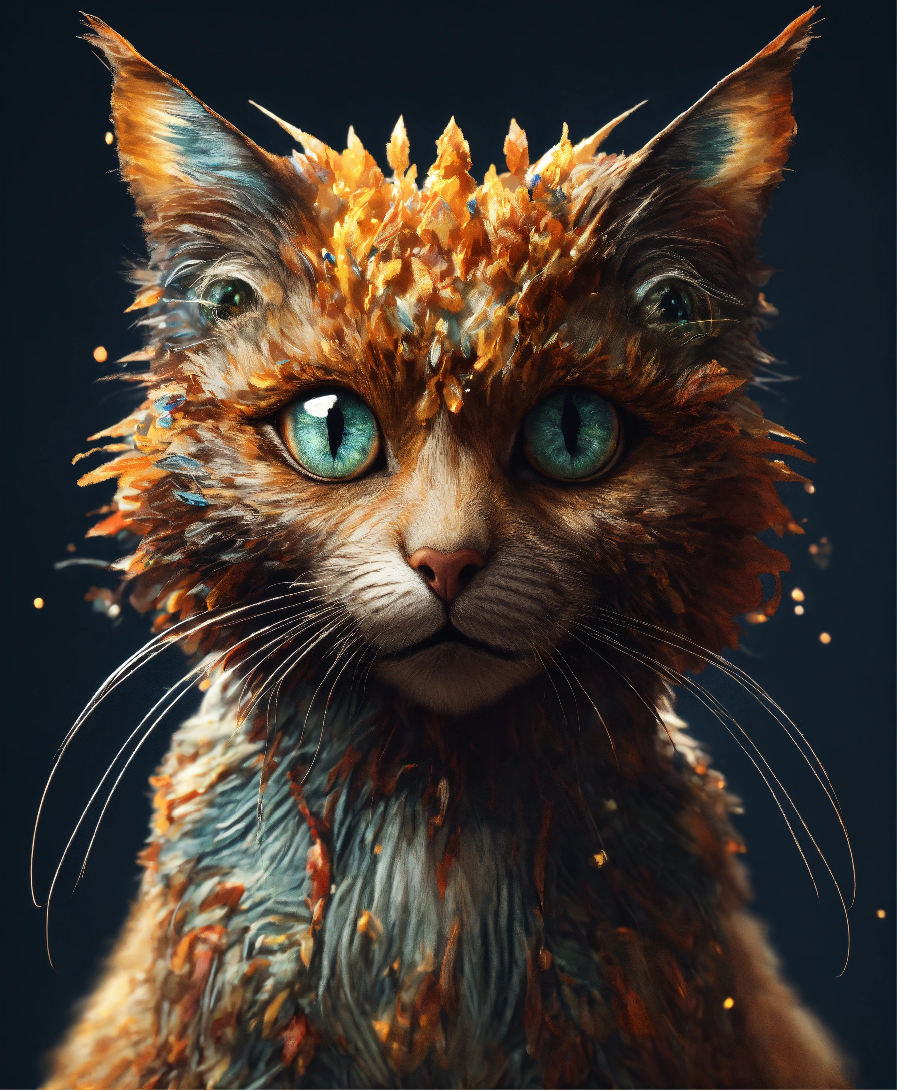 Lexica - A small monster monster as cat covered in several eyes, 8k ...