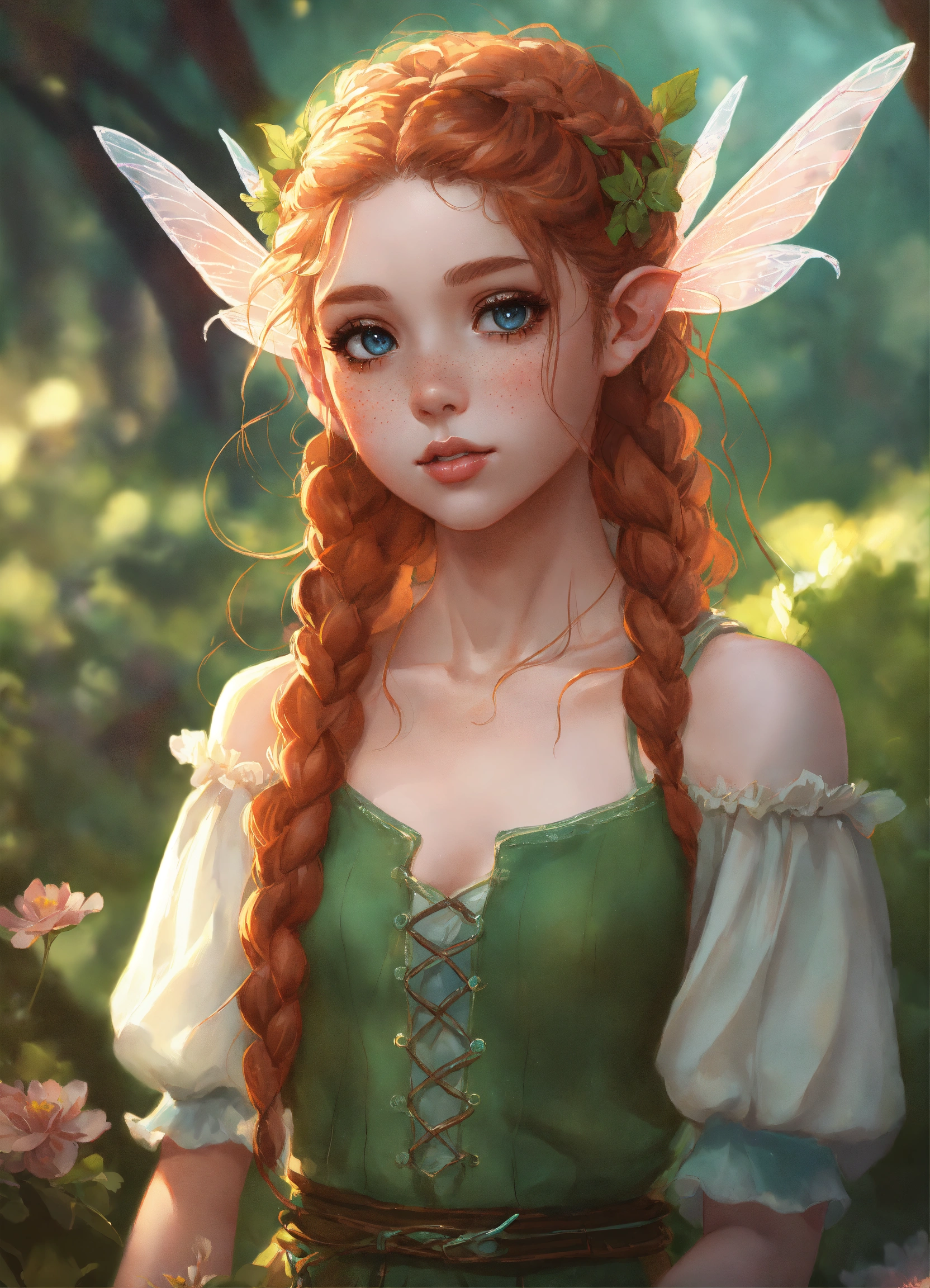 Lexica - Front view shot full body of a sweetness Fairy elf Girl ...