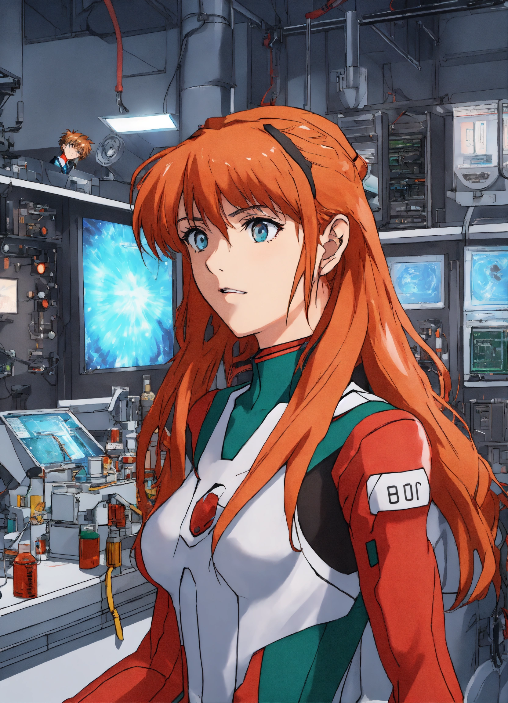 Lexica - Beautiful illustration of a stressed out Asuka Langley Soryu ...