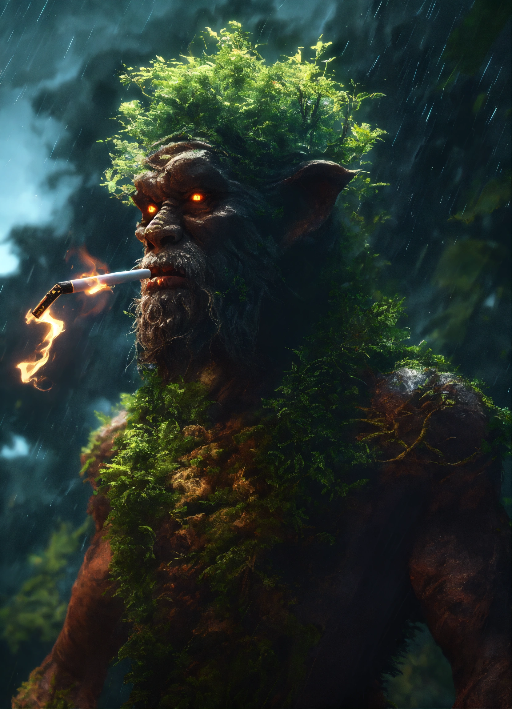 Lexica - Kapre philippines scary hairy humanoid monster smoking a ...
