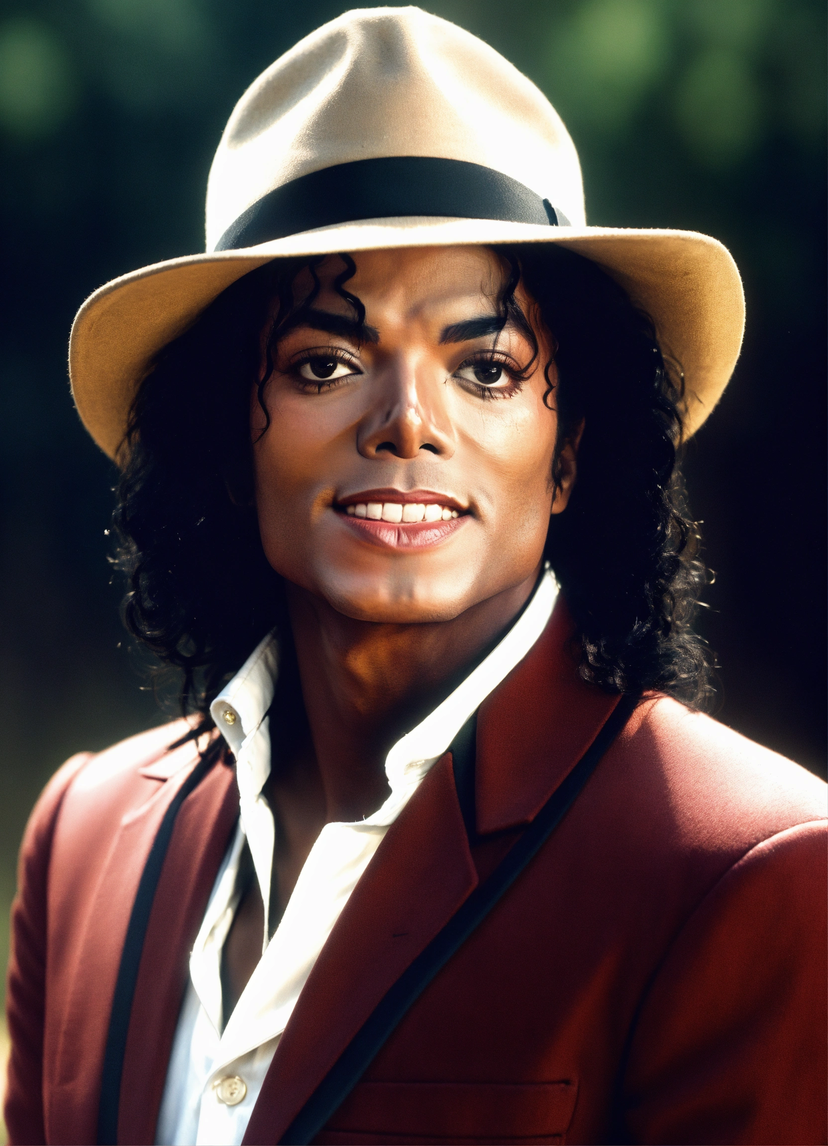 Lexica - Michael jackson, realistic, looking at camera, 8k