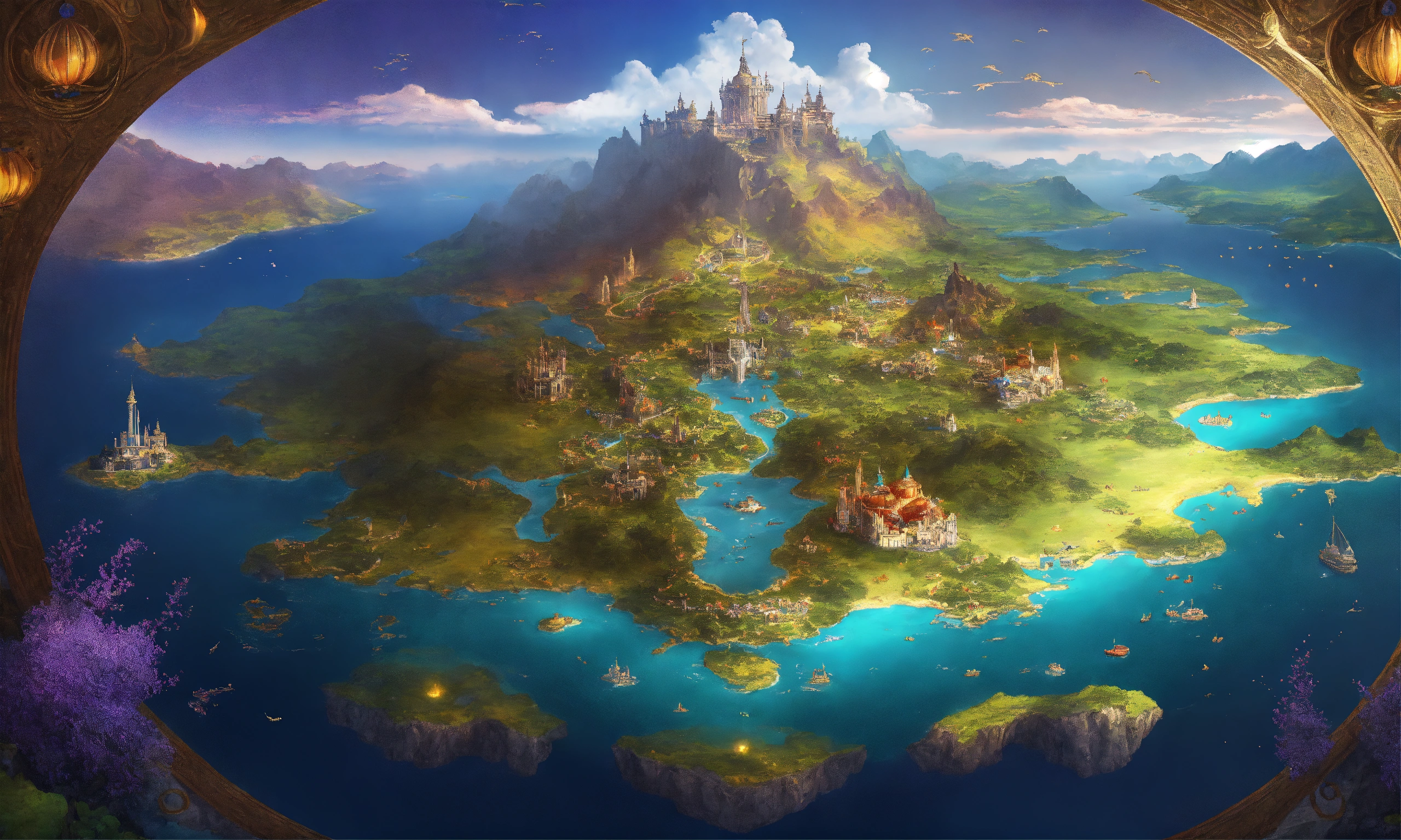 Lexica - Fantasy Map of a magical world called Eden, with 9 kingdoms ...