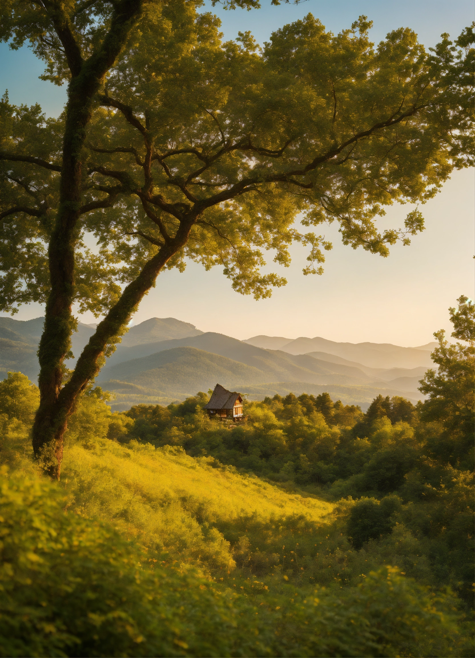 Lexica - A plot of horizontal land with stunning natural scenery in the ...