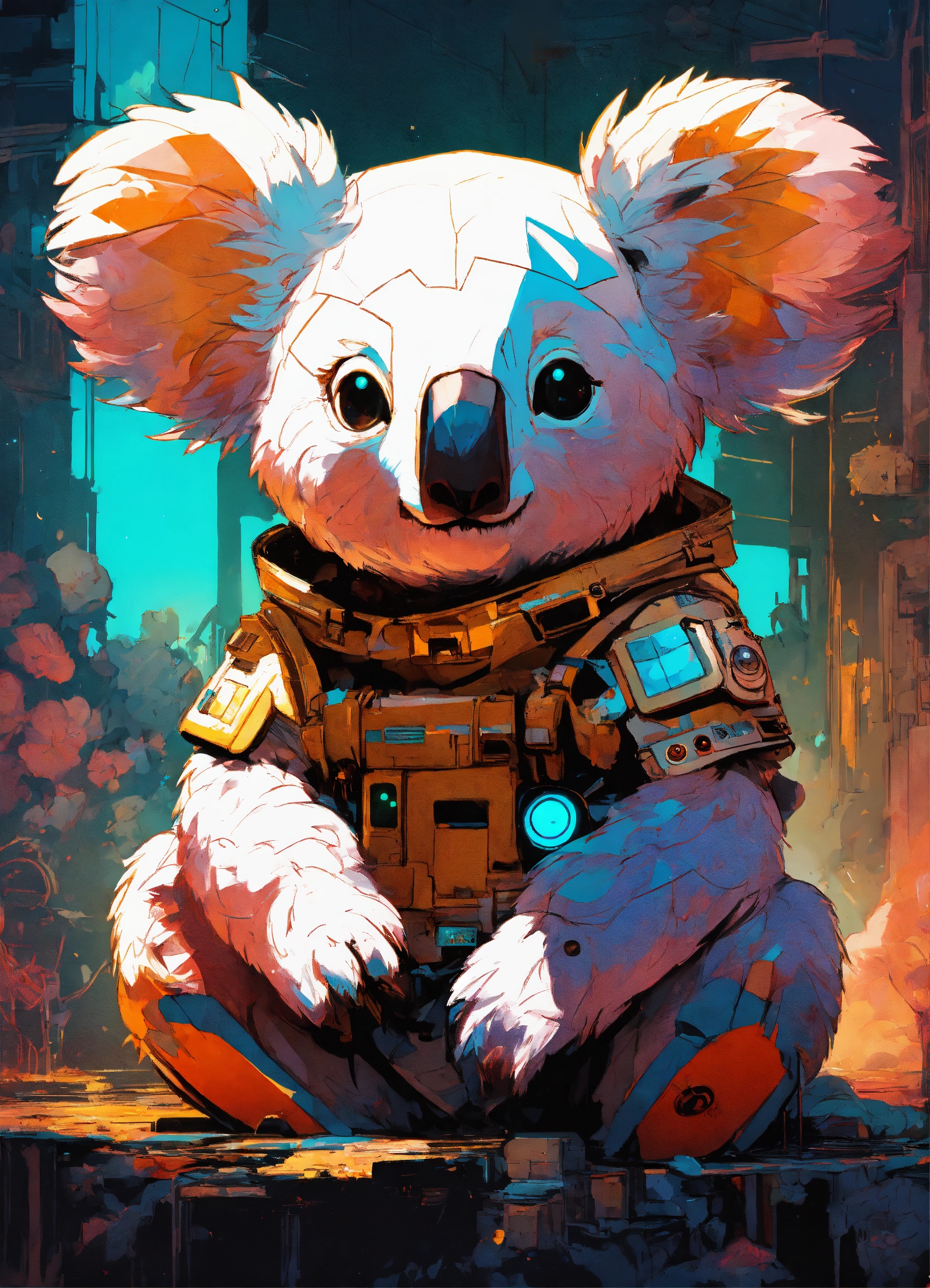 Lexica - Adorable koala, glowing reflecting eyes, Brian Kesinger, Russ ...