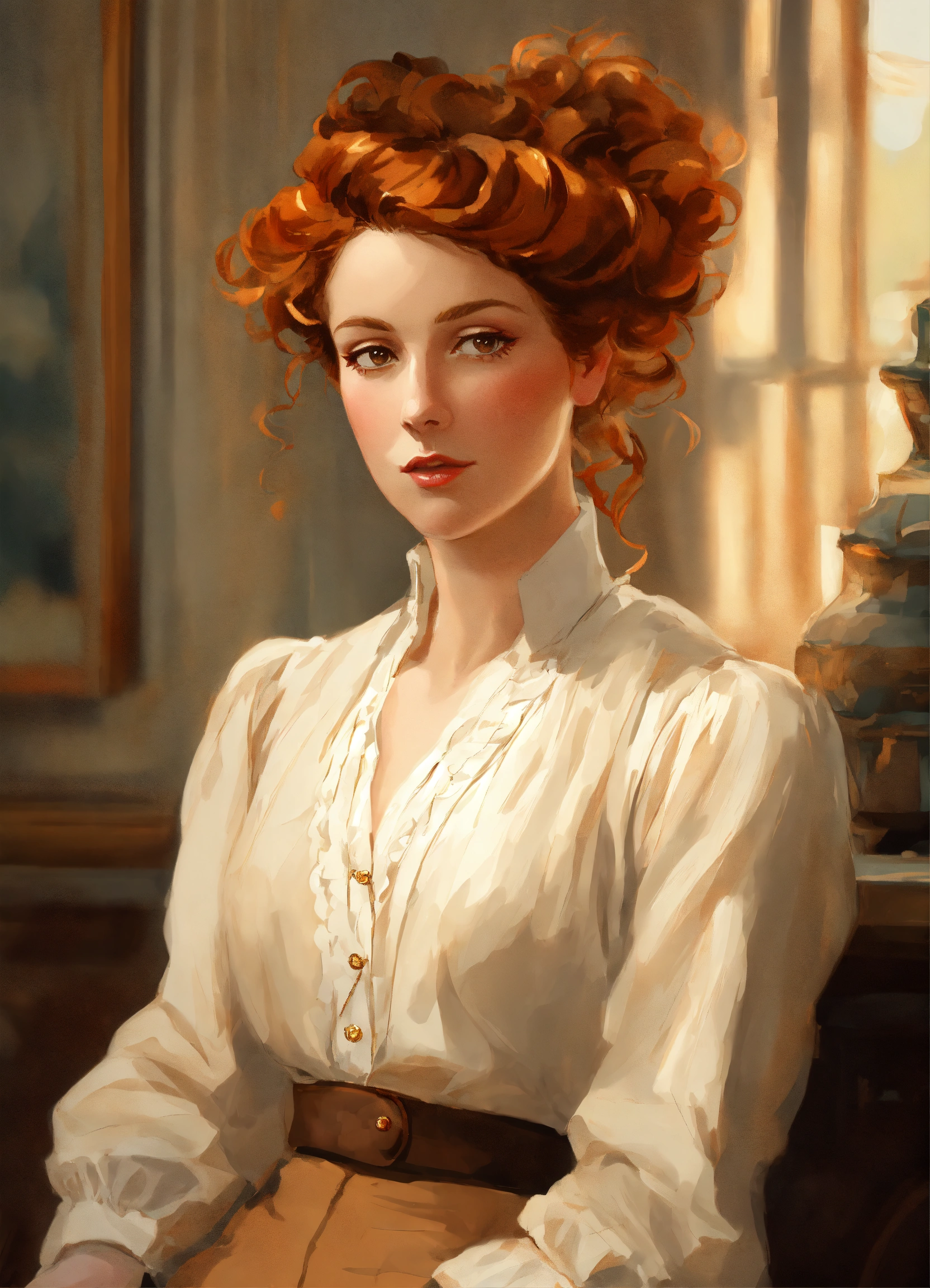 Lexica - Digital art portrait of a rich British aristocrat woman with ...