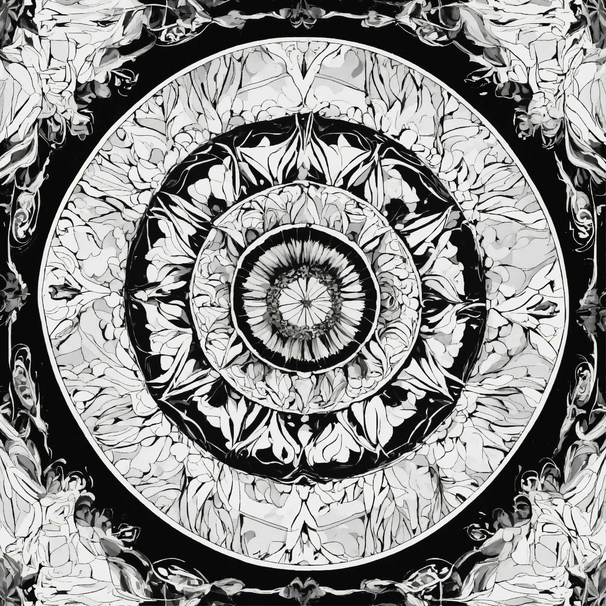 Lexica - Symmetry, loneliness, maximalist pattern, black and white ...