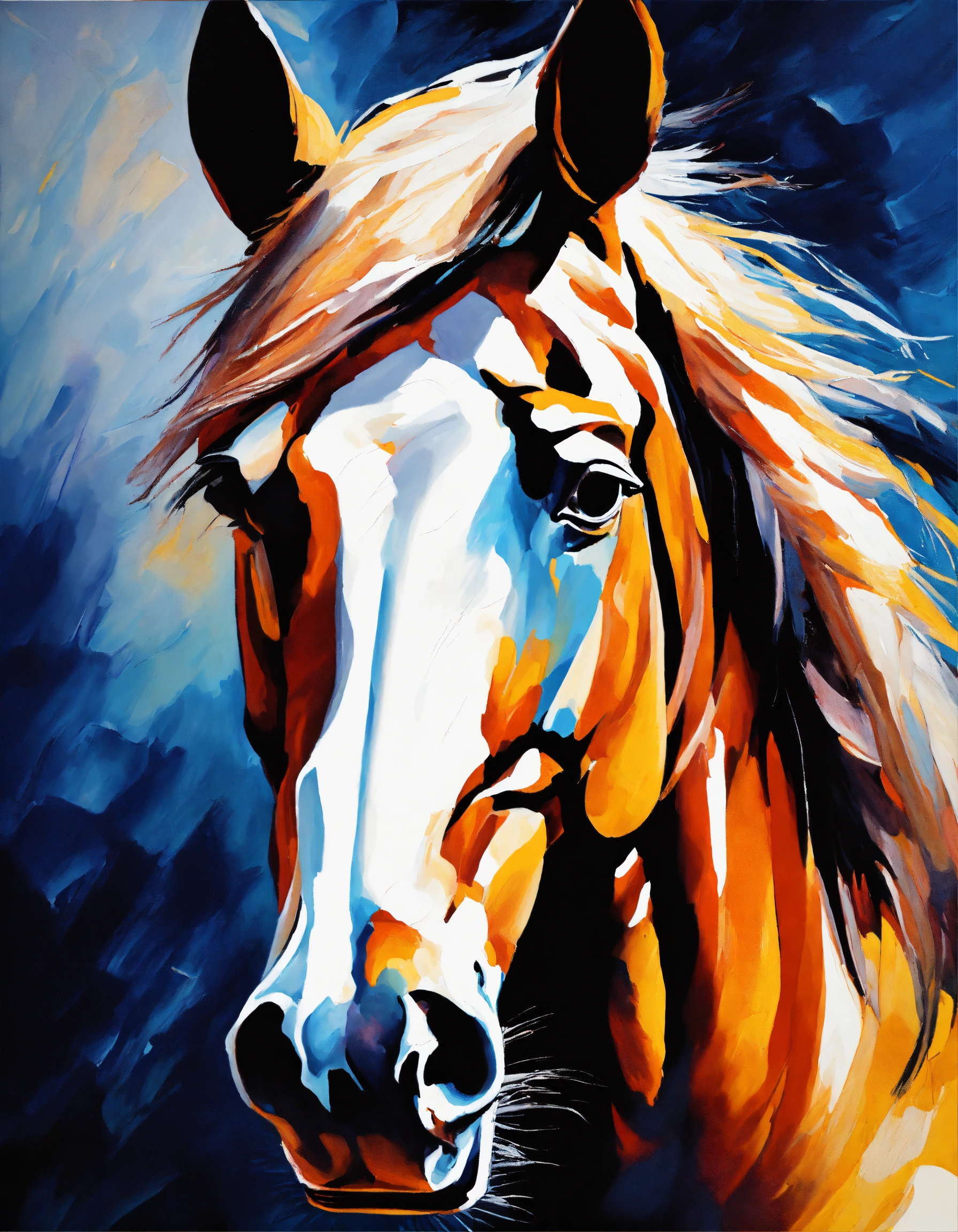 Lexica - Super detailed high quality oil painting of a horse head in ...