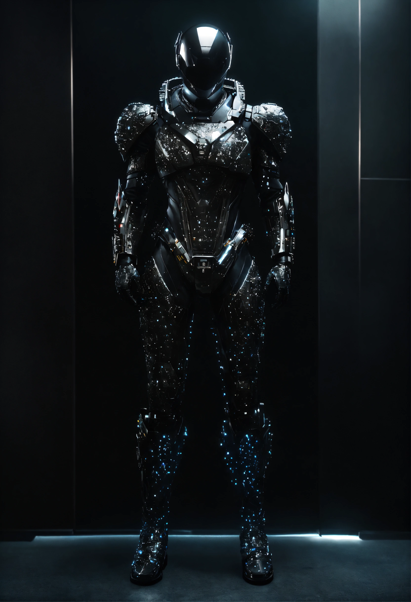 Lexica - An ultrarealistic photograph of a futuristic full body power ...