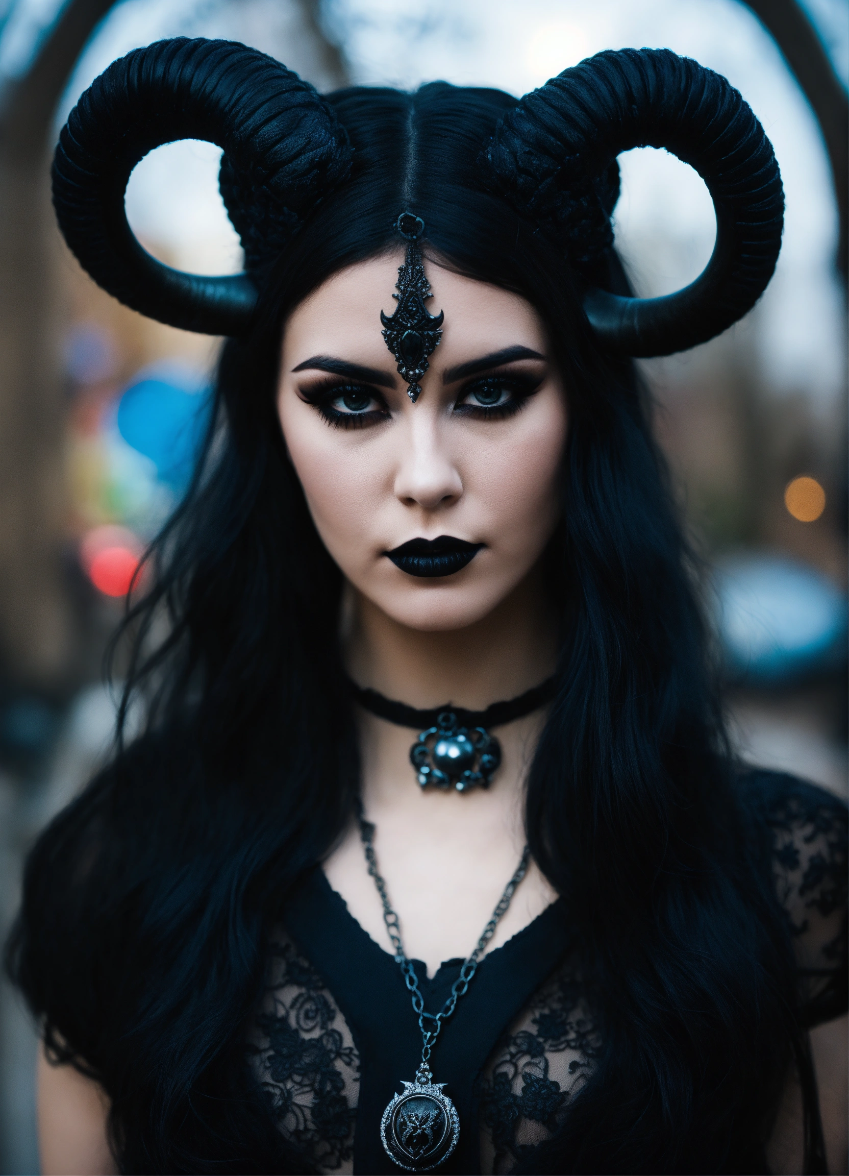 Lexica - Goth female with black horns