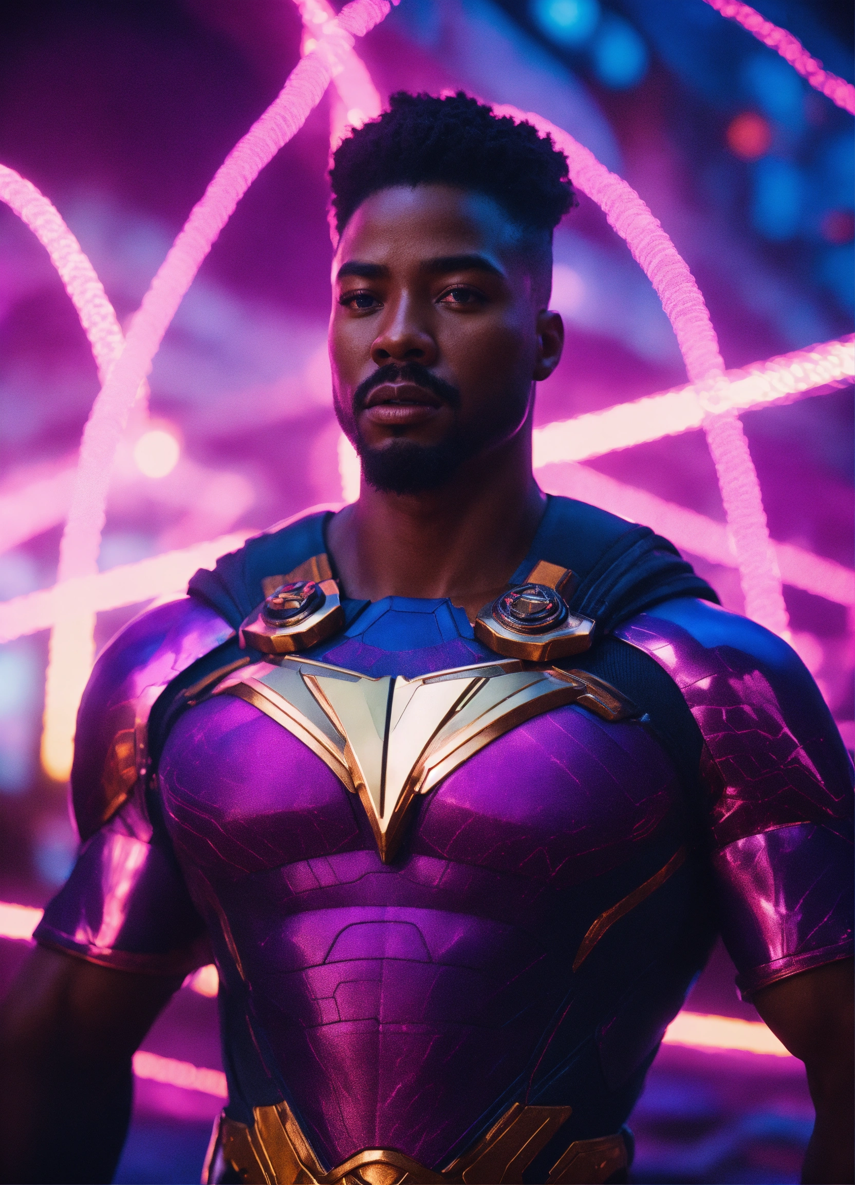 Lexica - An image that represents a full-bodied African purple & black ...