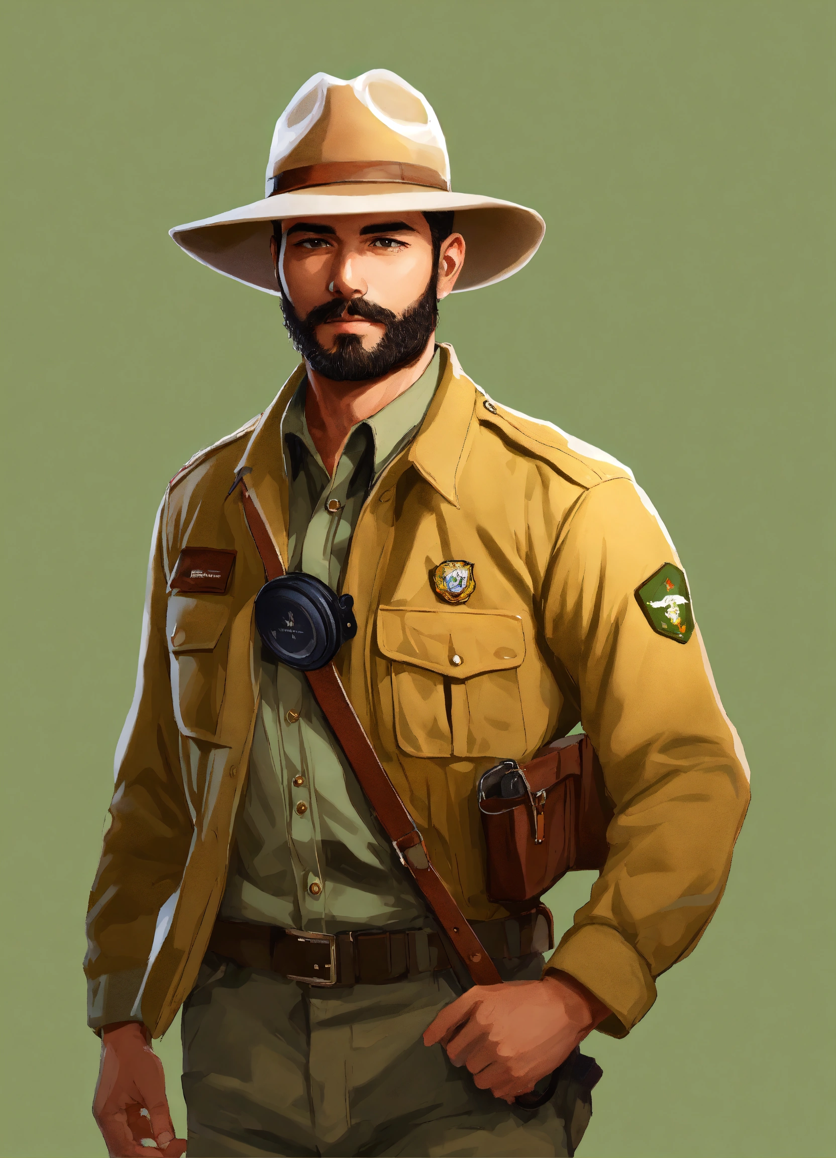 Lexica - A friendly park ranger with with nature based fashionable ...