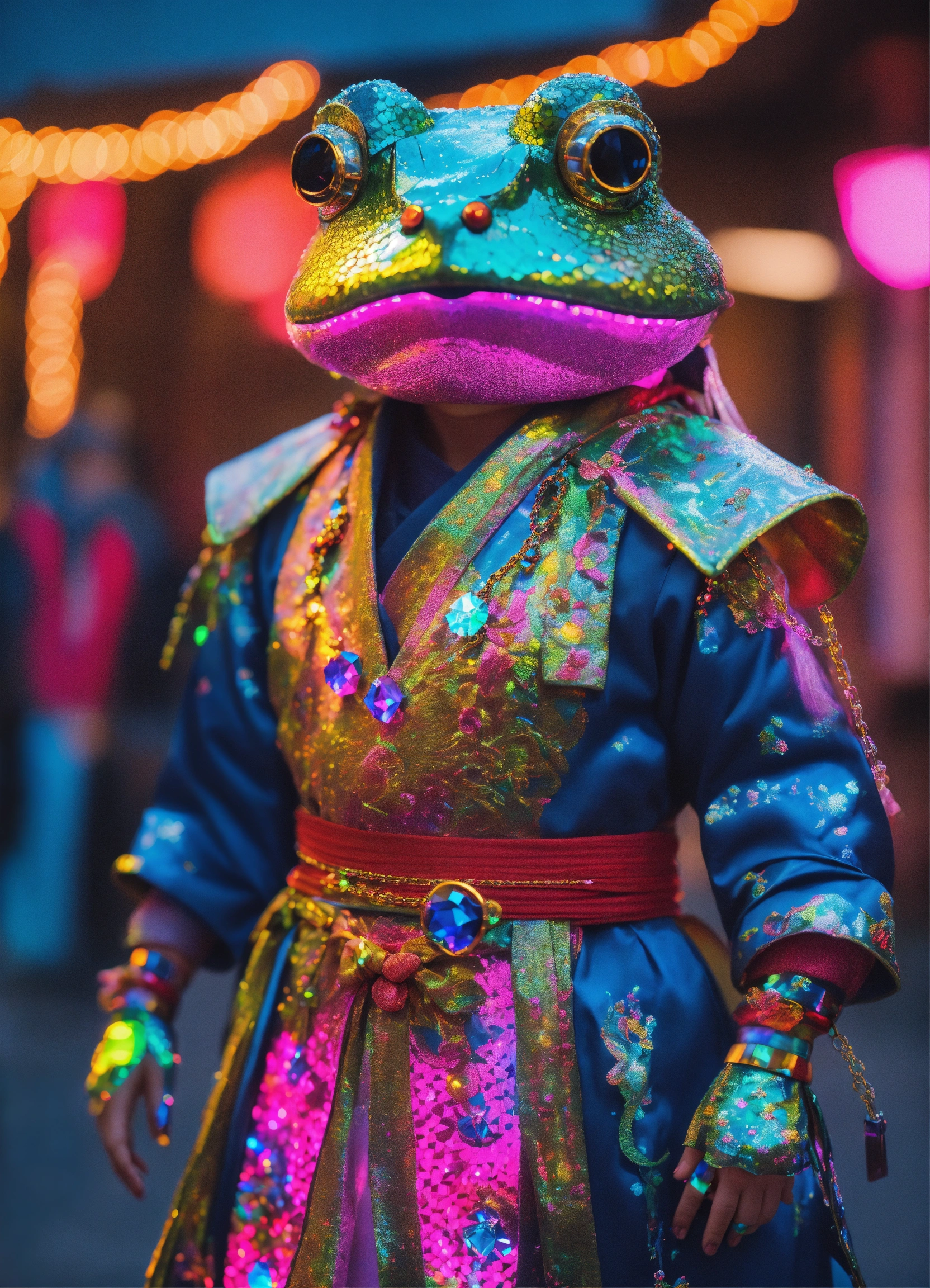 Lexica - Photorealistic Fashion Full body portrait A toad made out of a ...