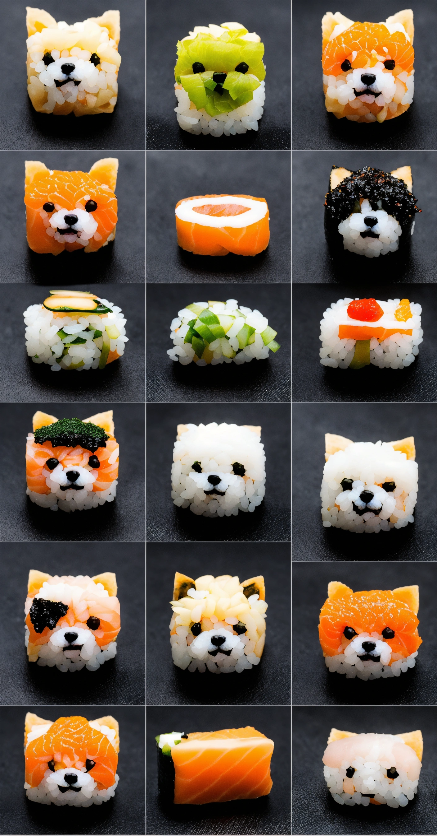 Lexica - Generate a picture of a dog as a master sushi chef ...