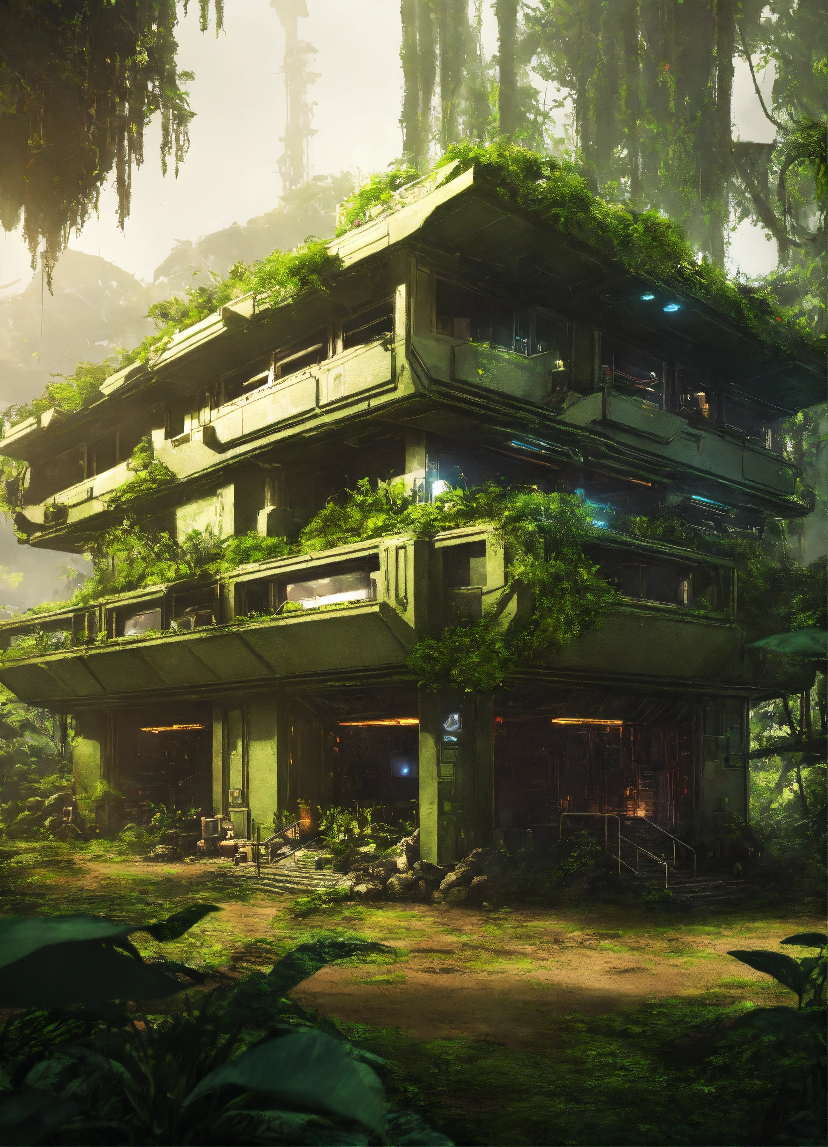 Lexica - Sci fi military jungle compound