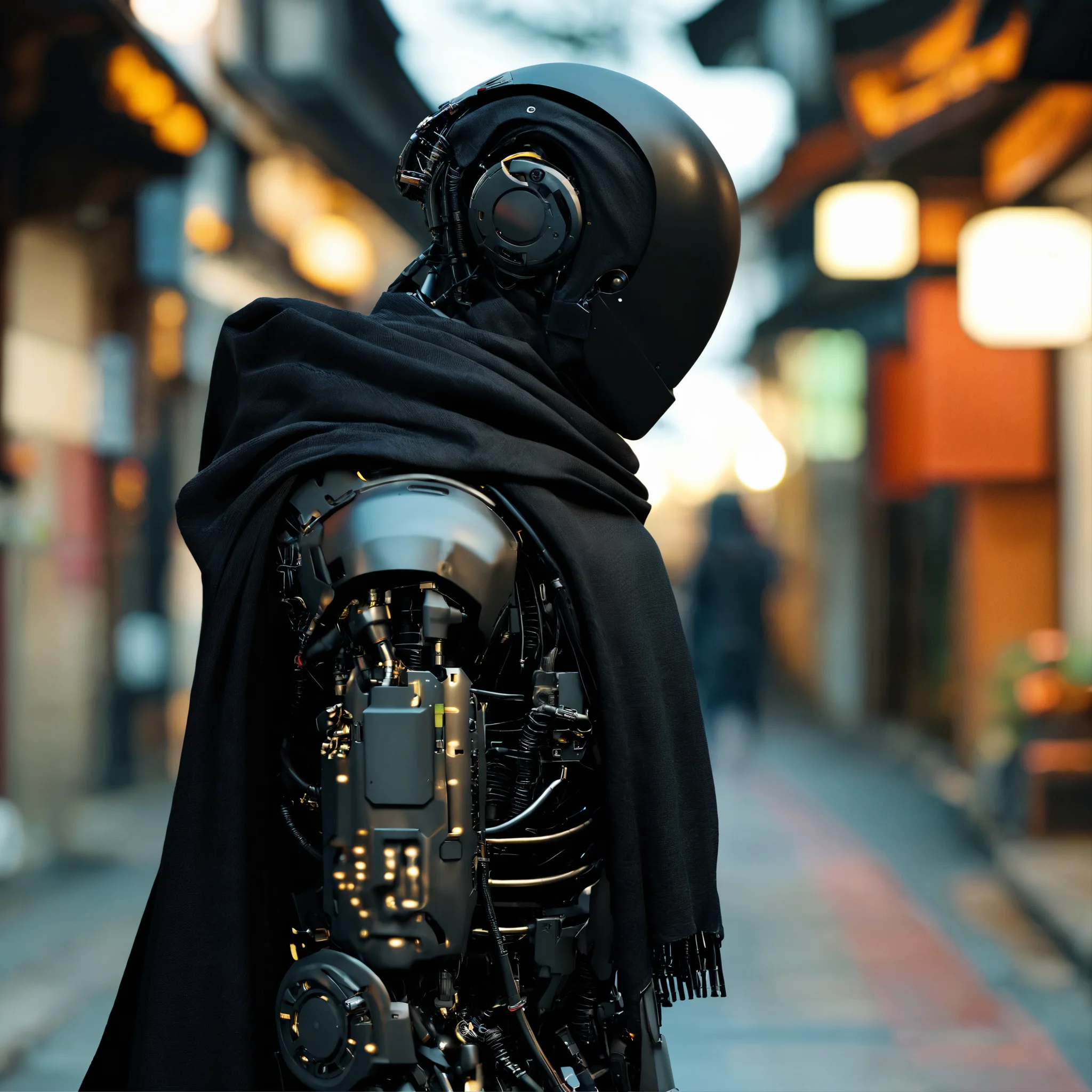 Lexica - Realista. Robot androide masculino de titanio color negro mate ...