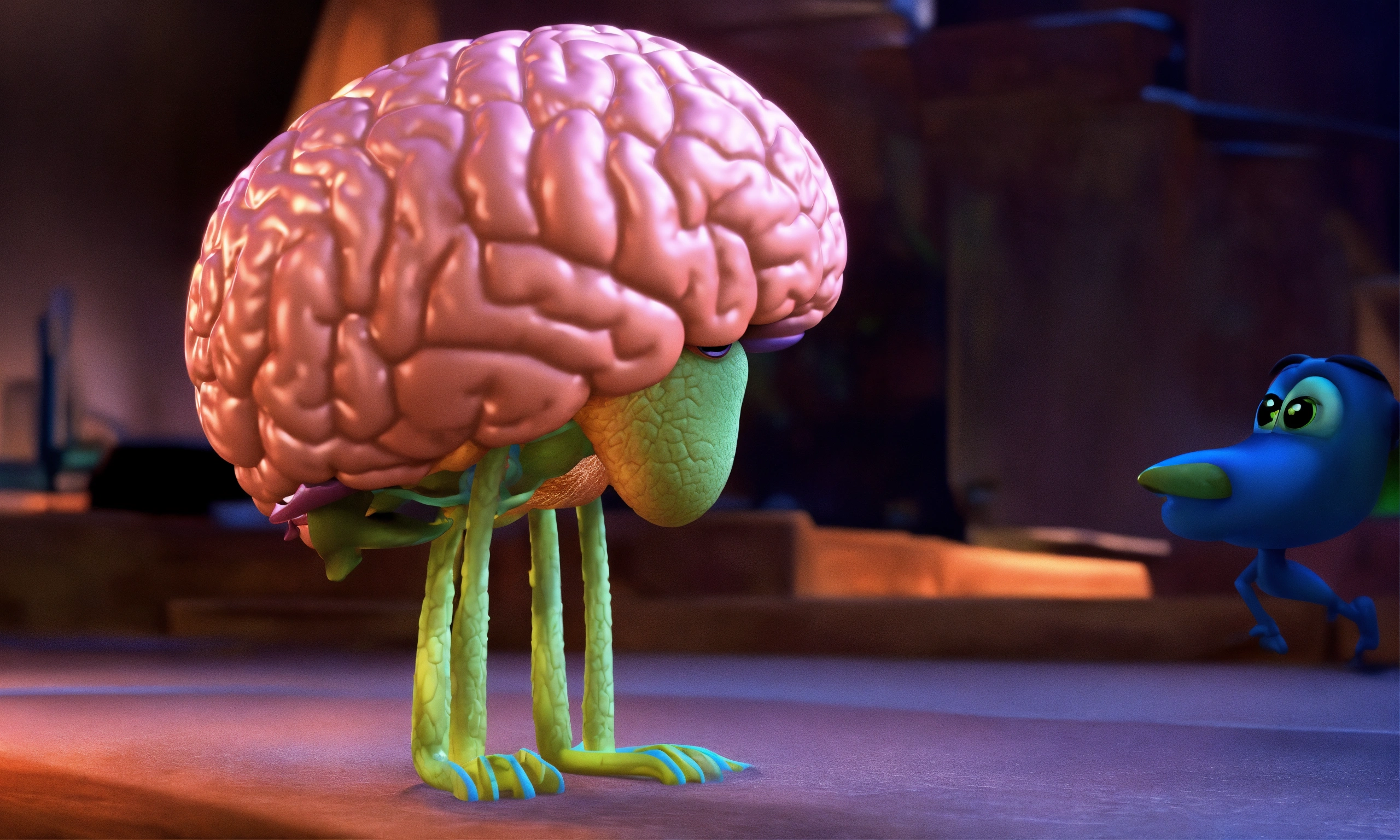 Lexica - Brain, 3d, neurônios, made by pixar studios,
