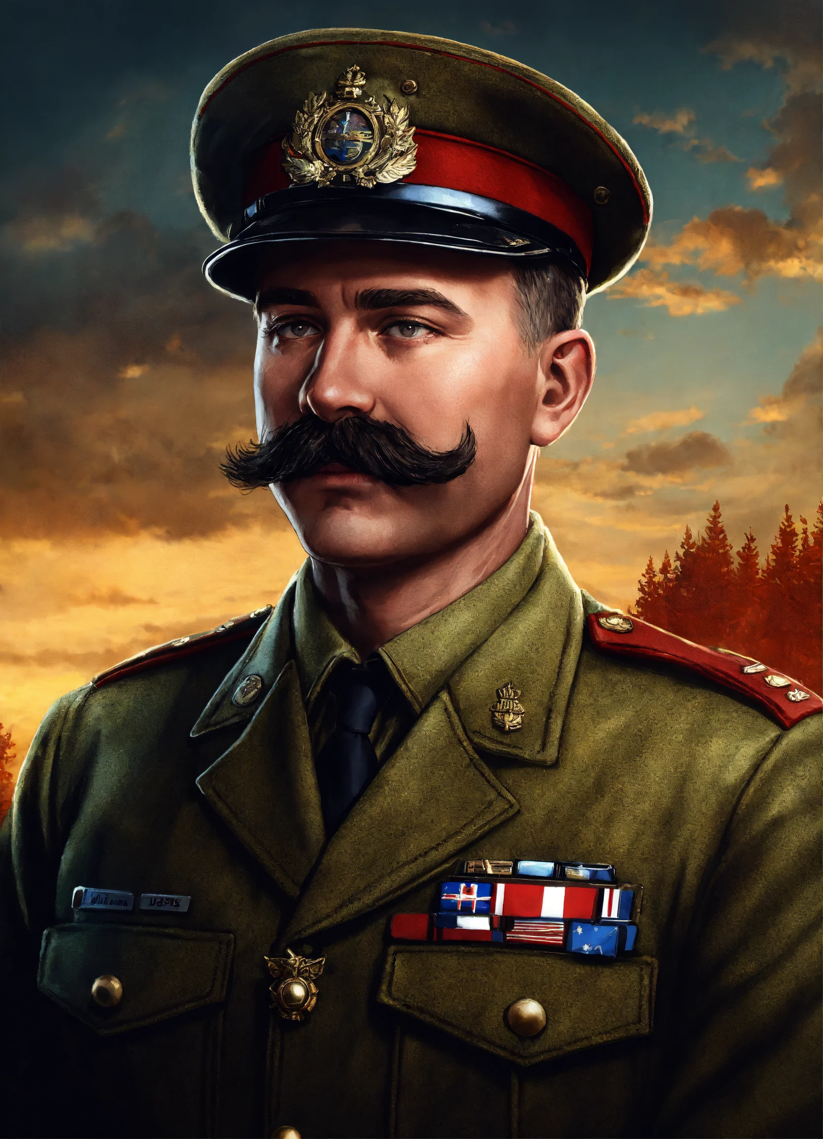 Lexica - A Canadian veteran with a Movember mustache, he wears the ...