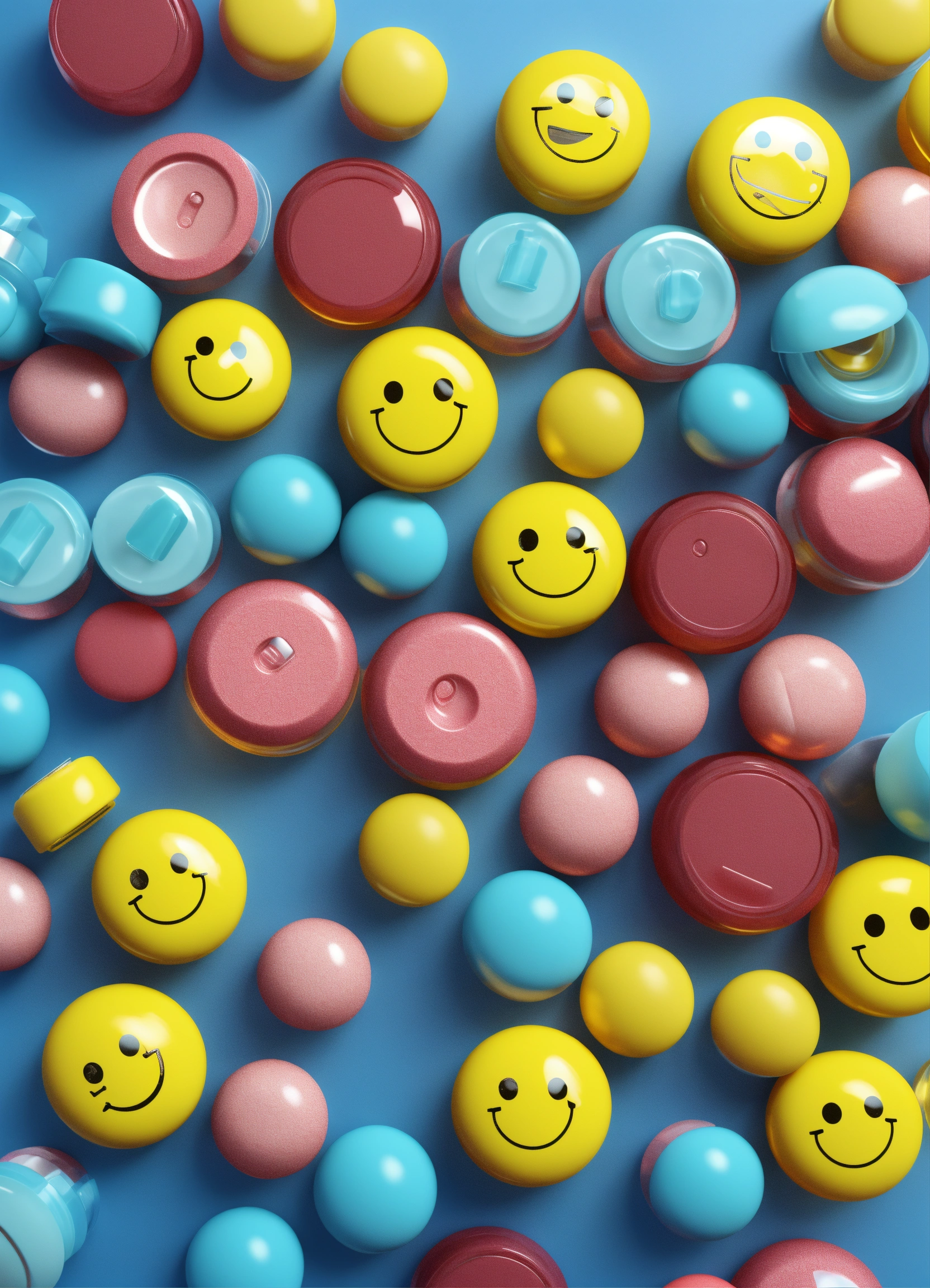 Lexica - Small medication capsules with smiley faces on them, inside ...