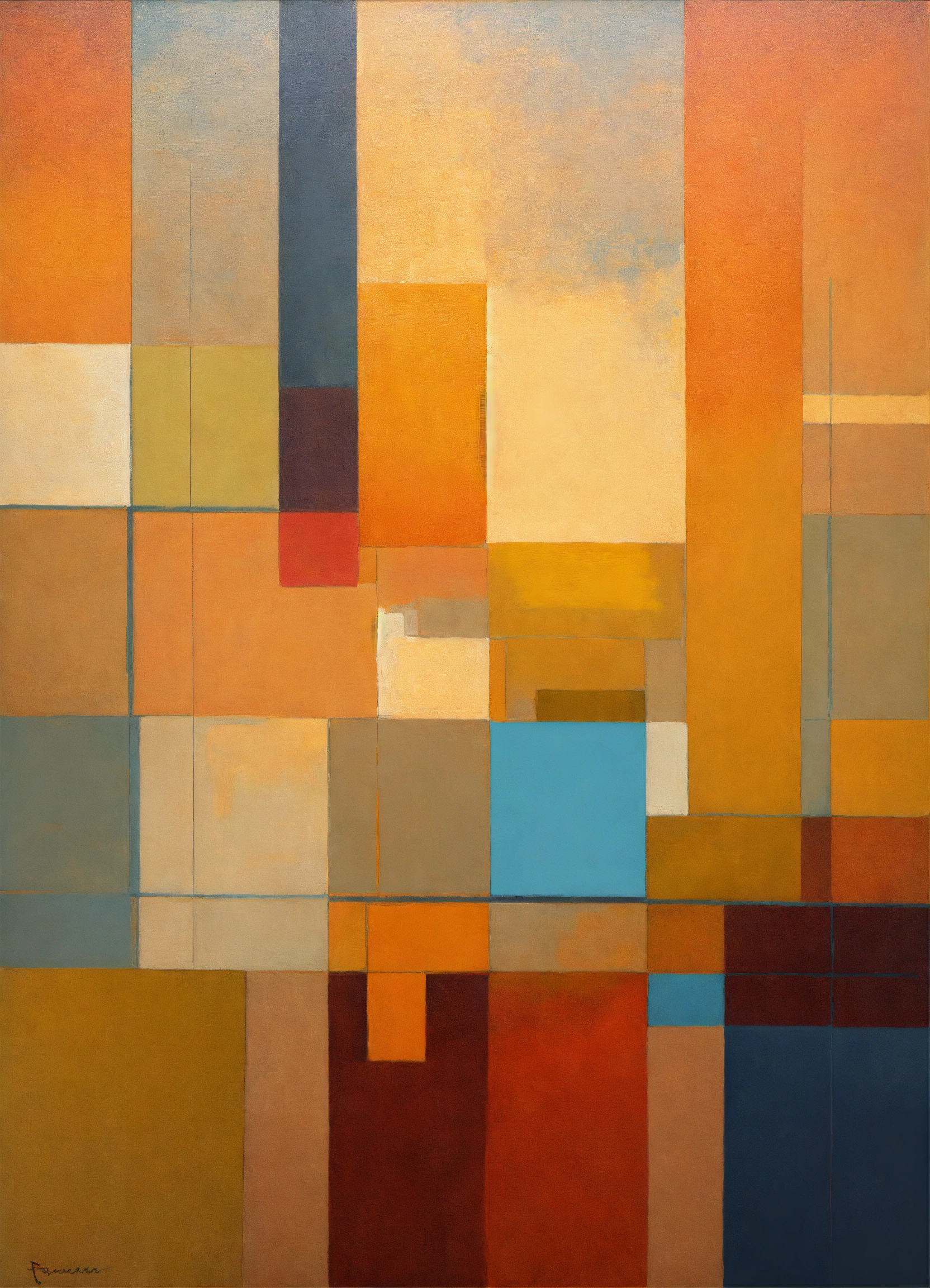 Lexica - Abstract and minimalist oil painting of transcendence with ...