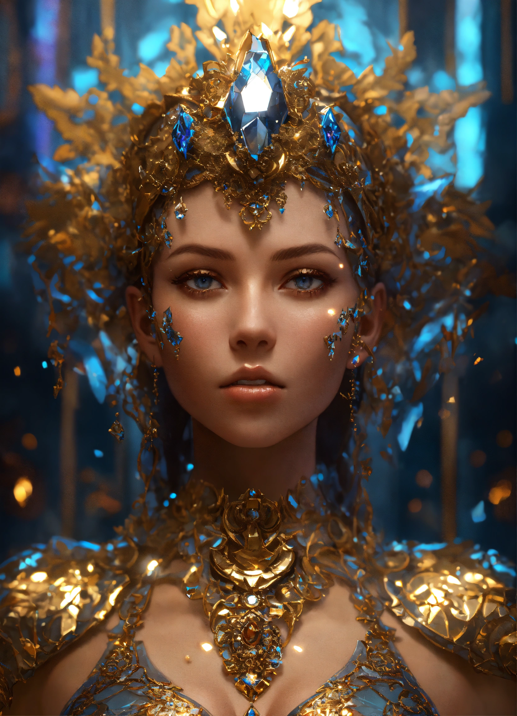 Lexica - "fantasy goddess of mirrors", reflective, shatter, crash ...