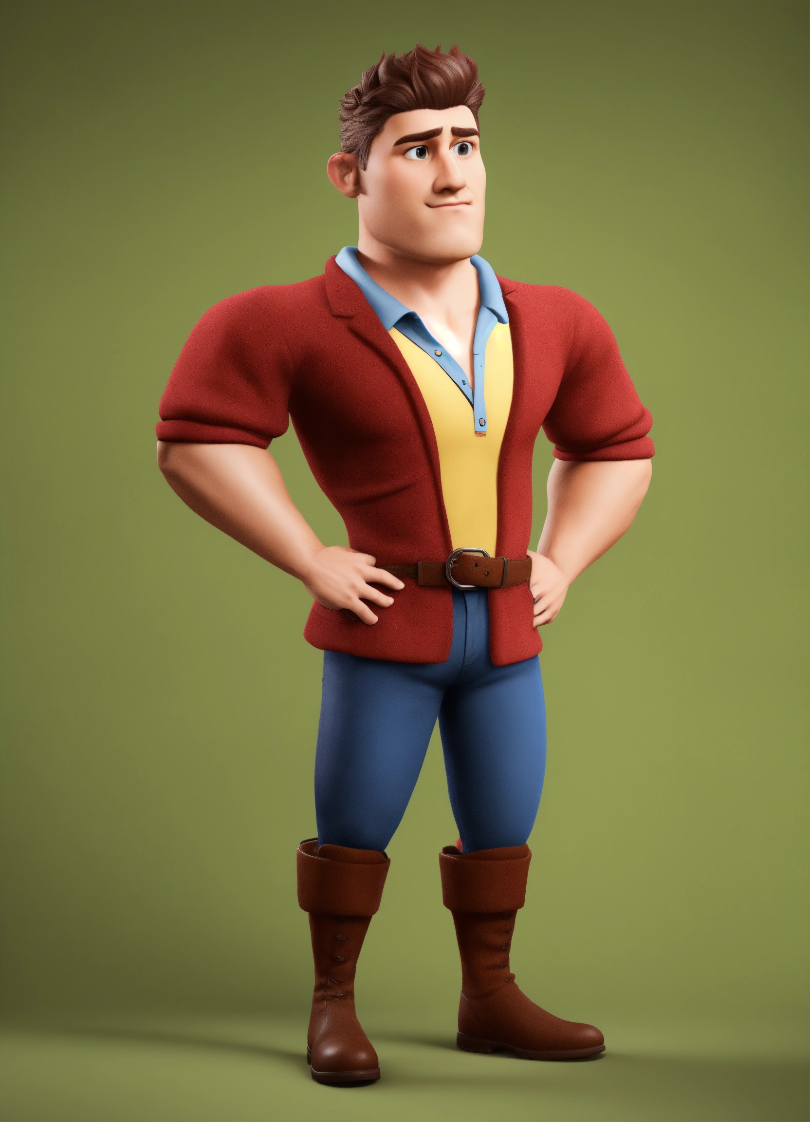 Lexica - Realistic character with arms crossed with a squeeze animation