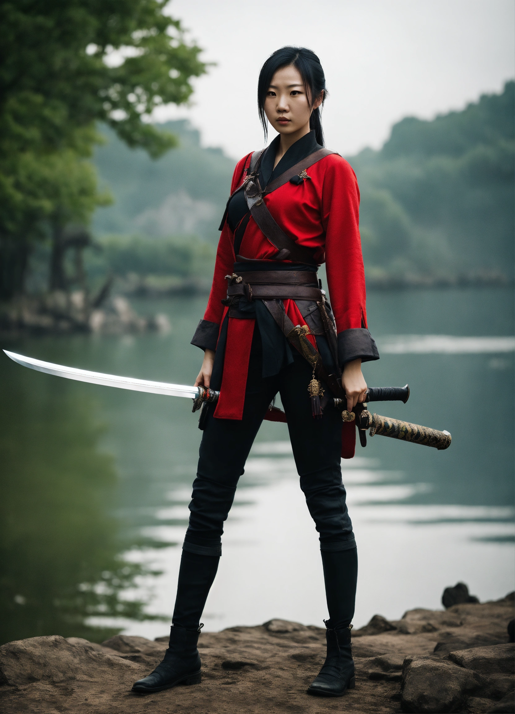 Lexica - Modern chinese female assassin with sword, long-distance mood ...
