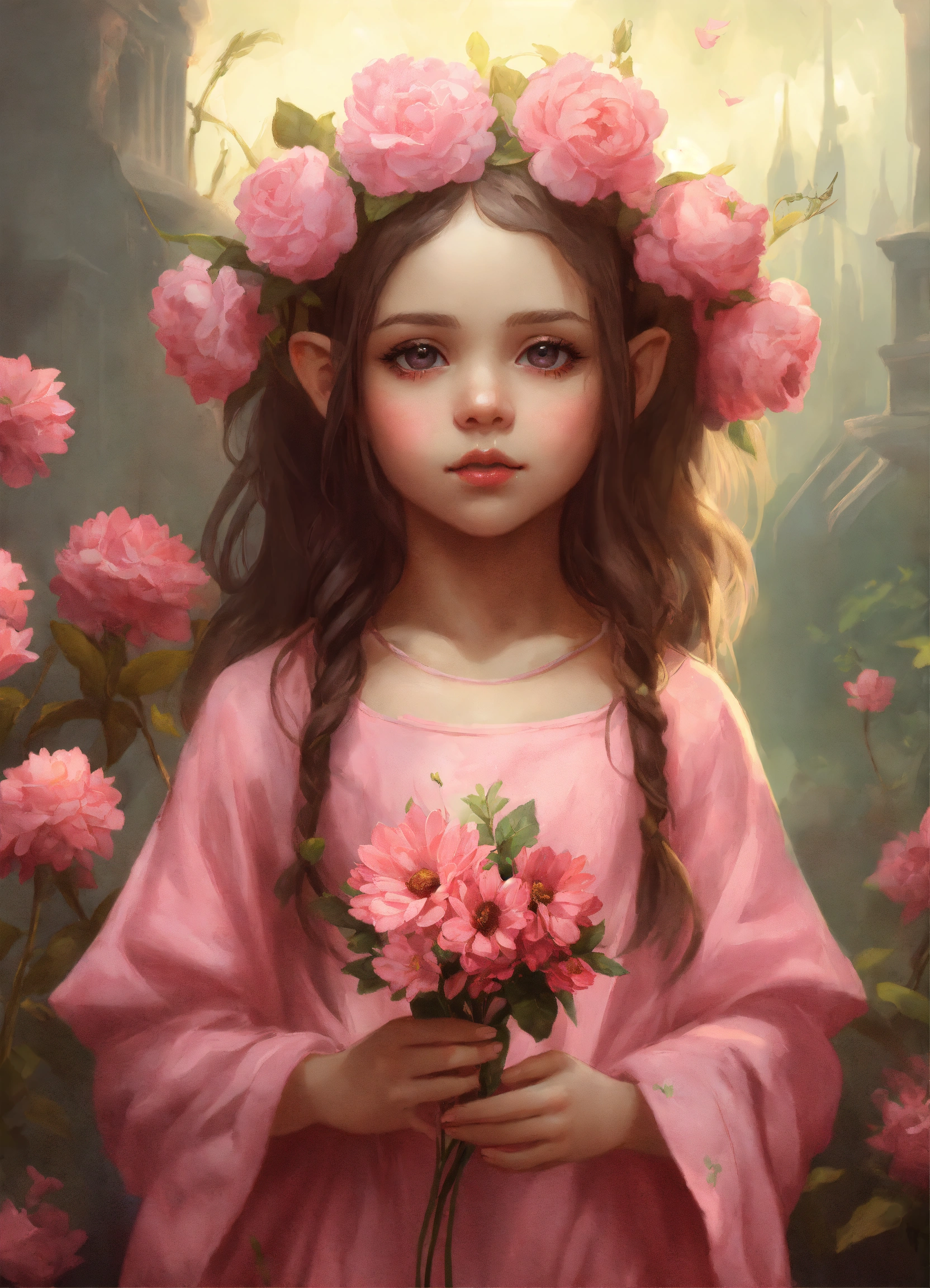 Lexica - Portrait and shot full body of a pink cute little Baby goblin ...