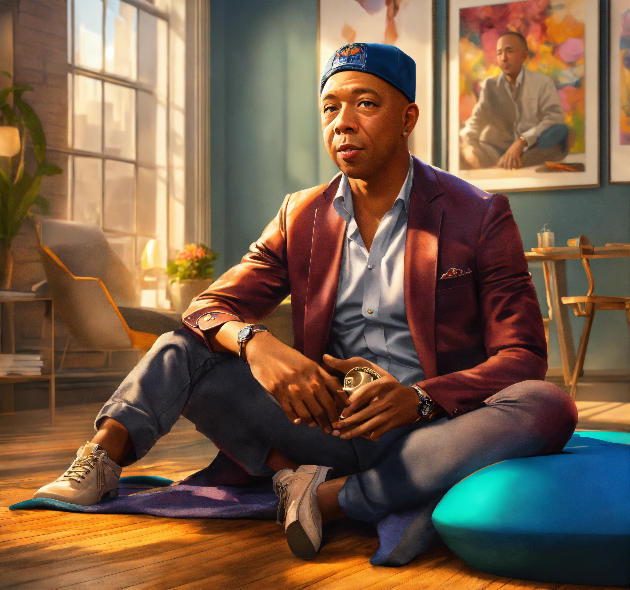 Lexica - Pop art, hyperrealist full body portrait of black Mogul ...