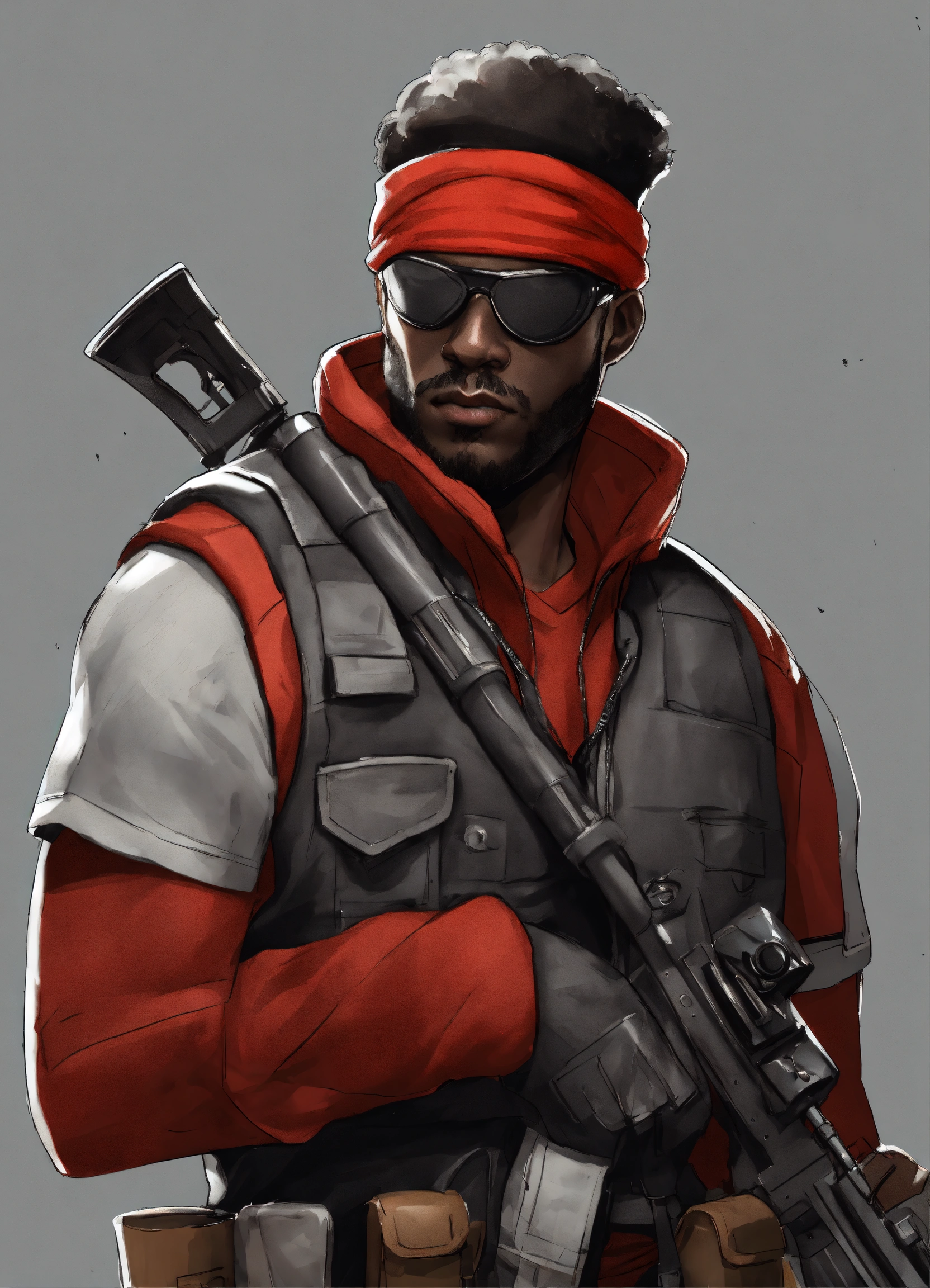 Lexica - The Demoman from Team Fortress 2 wearing a black armored vest ...