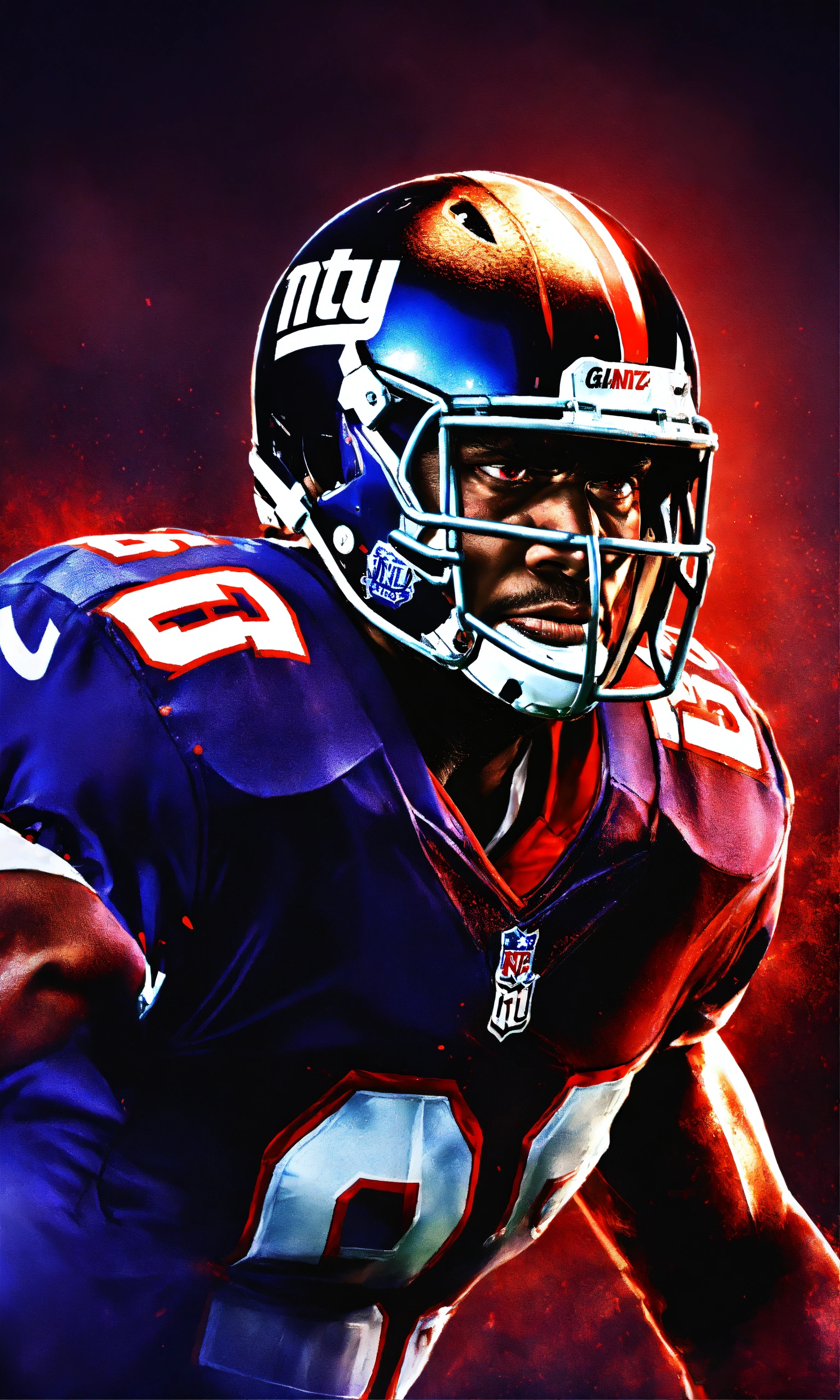 Lexica - High end aggressive nfl football player, photography, dramatic ...