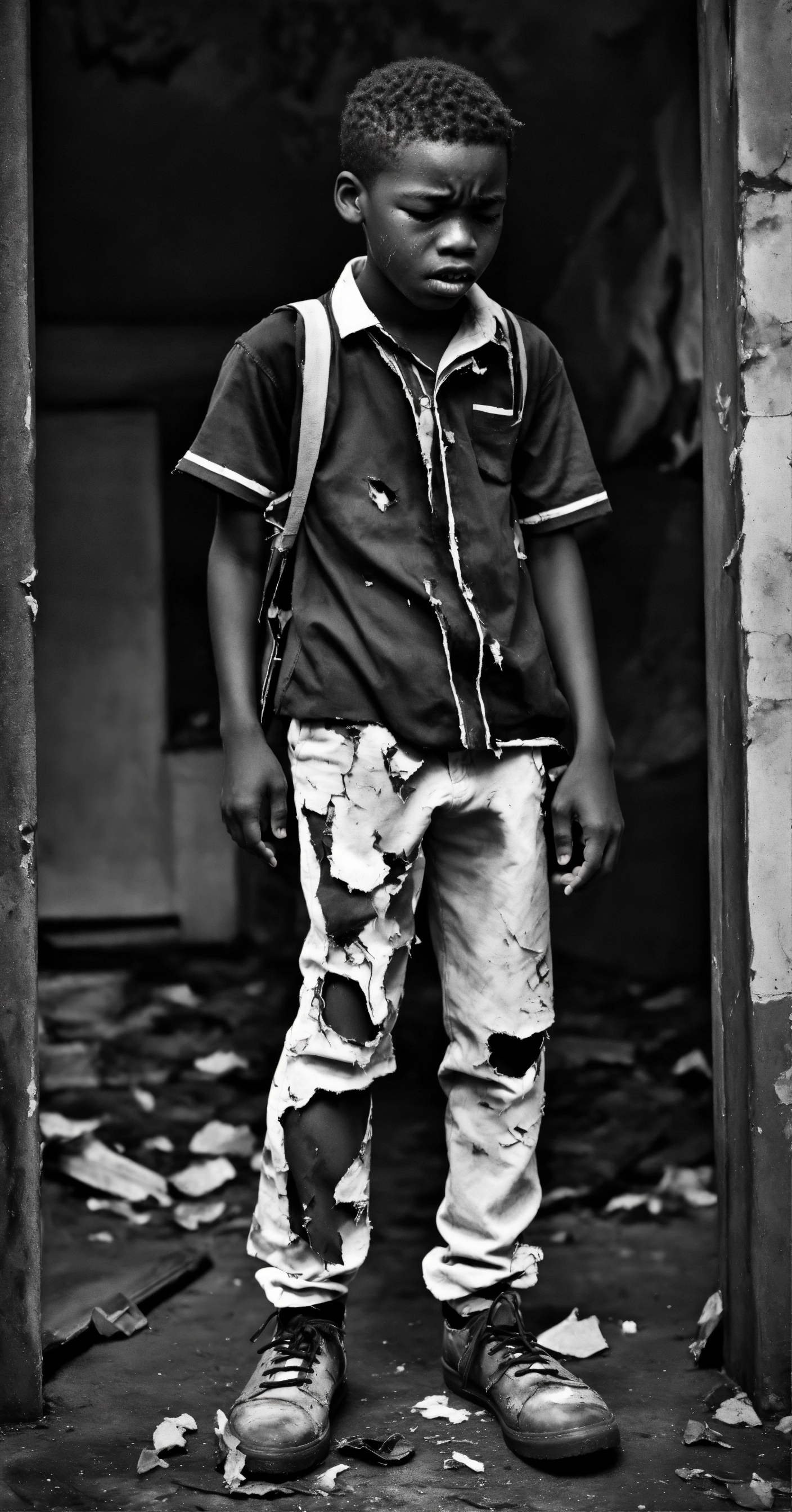 Lexica - Black and white illustration, Wide angle environmental full ...