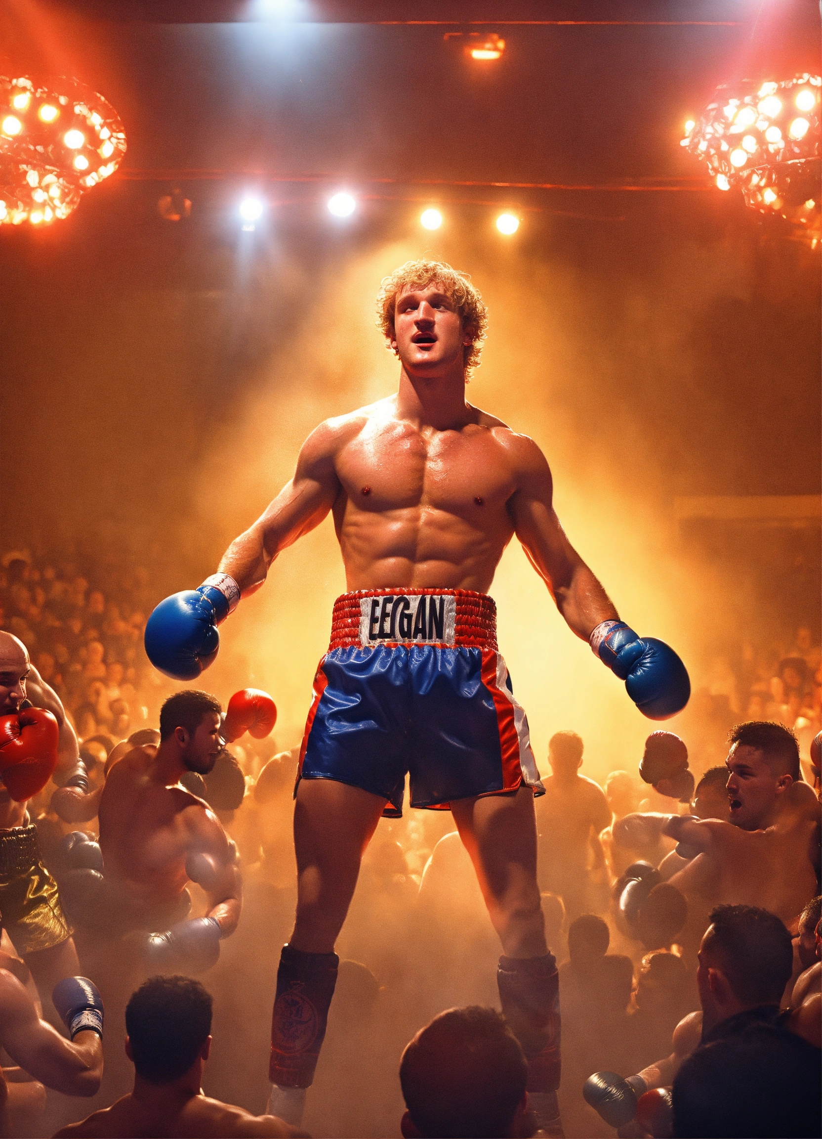 Lexica - Logan Paul, Boxing Match, Victory, Happy, Sweaty, frank ...