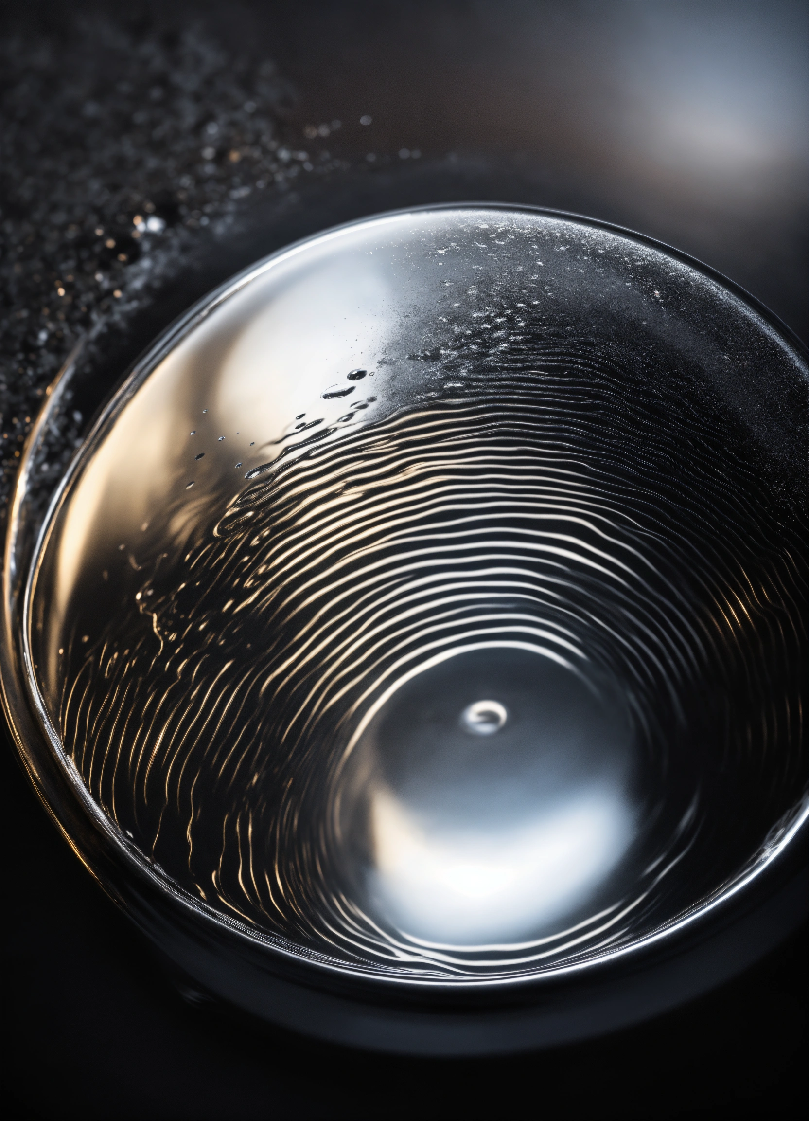Lexica - Hyper realistic opaque silver abstract circular metallic ...